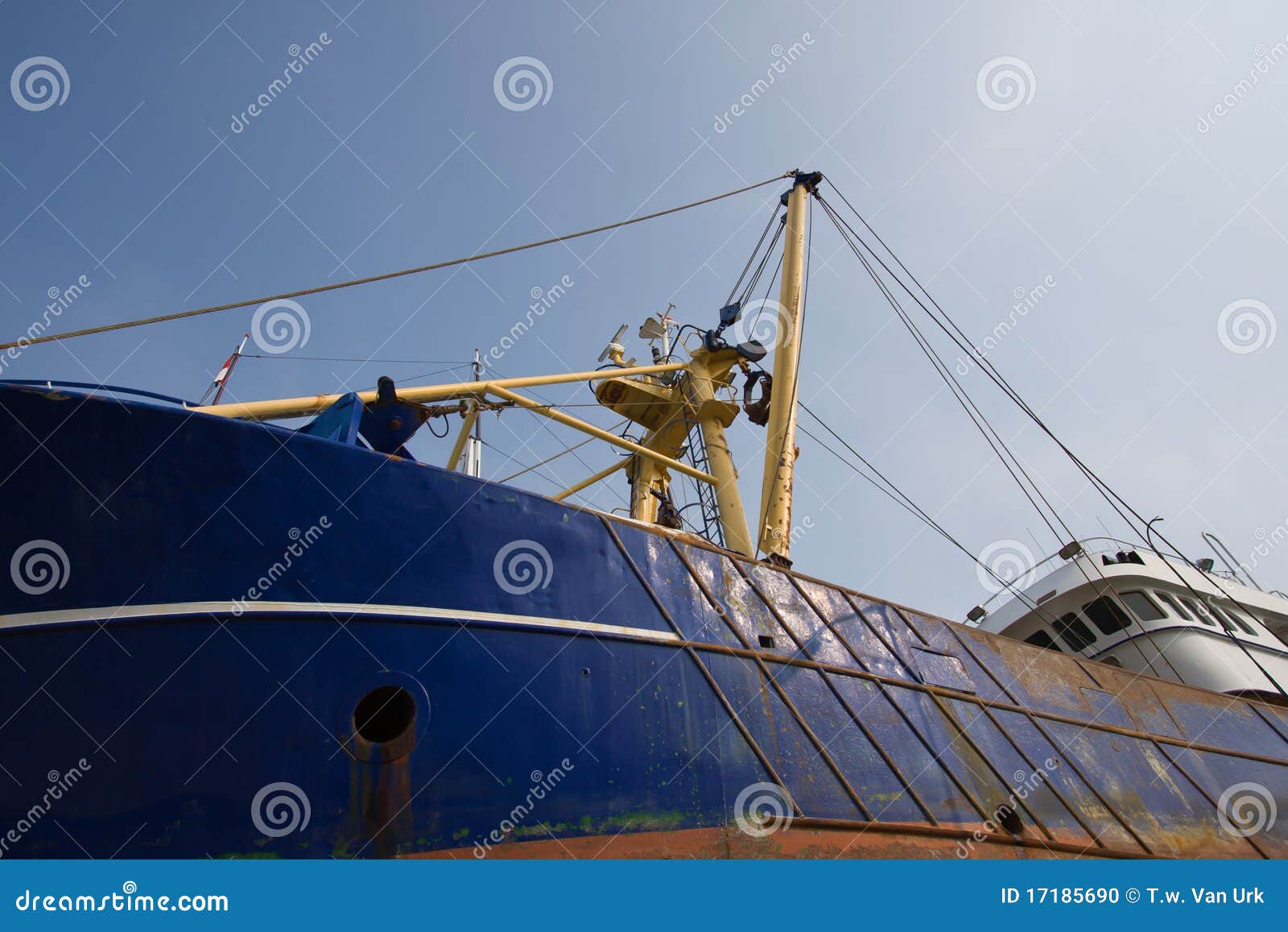 Big Fishing Cutter at a Shipyard for Maintenance Stock Photo - Image of ...