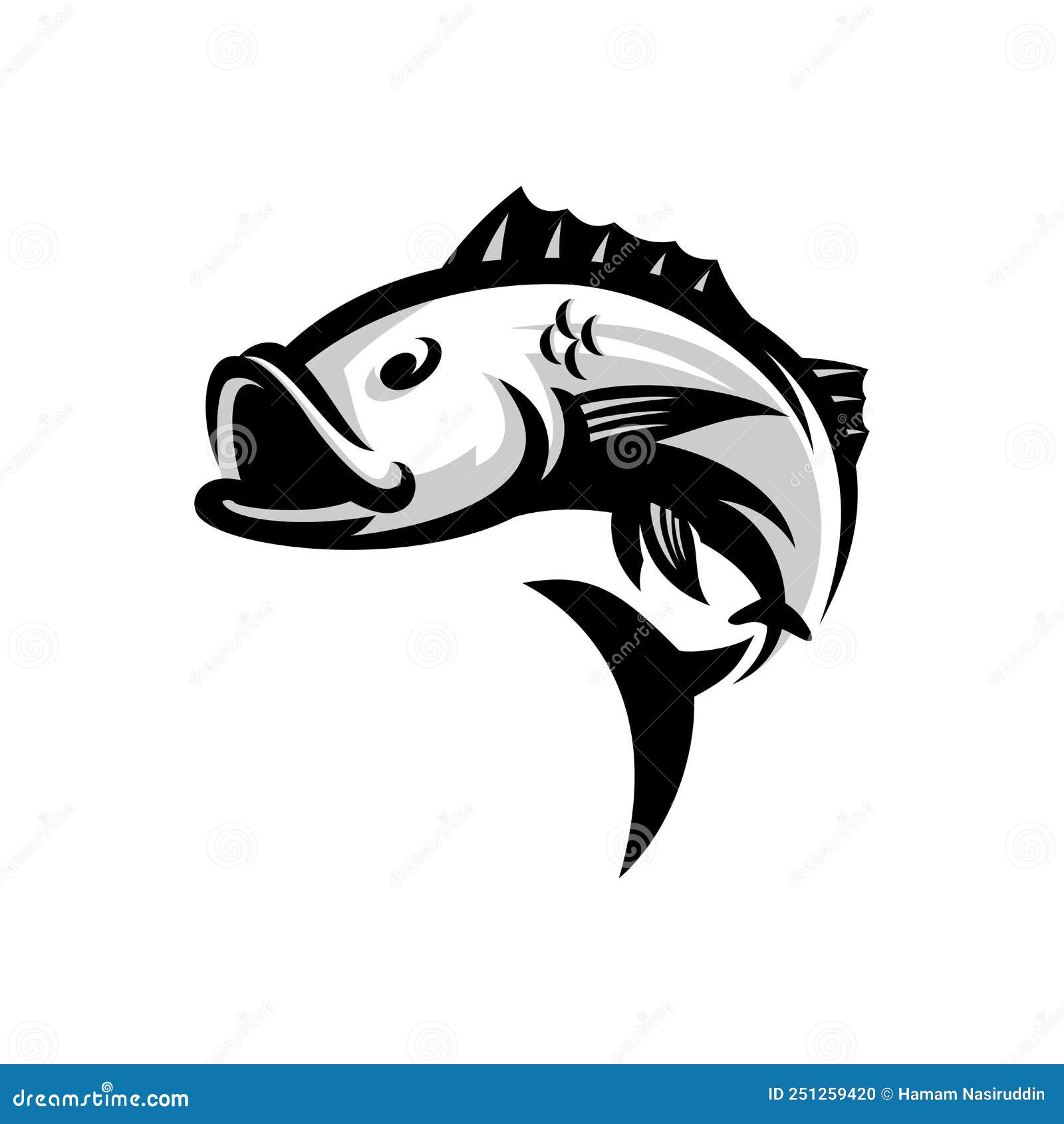 Big fishs stock vector. Illustration of sailor, fishing - 251259420