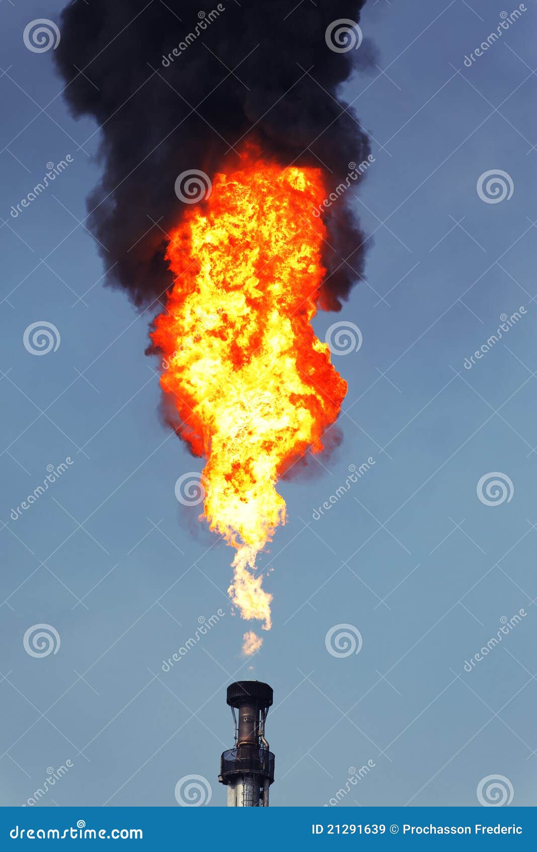 Big flame stock image. Image of smoke, refinery, factory - 21291639