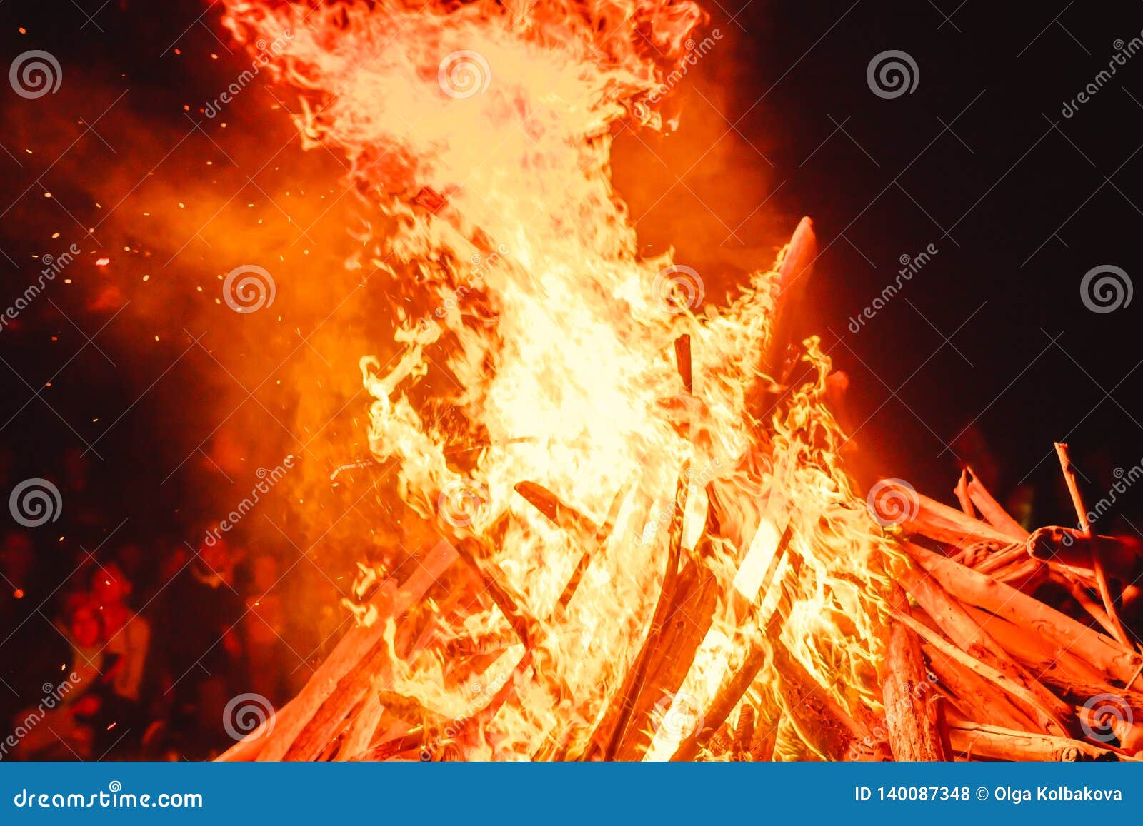 Big Flames on Field during Fire Stock Photo - Image of emergency, fire ...