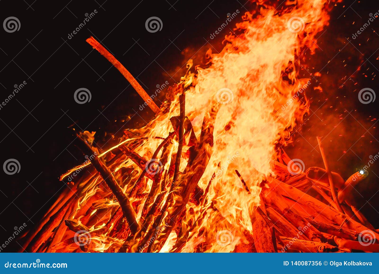 Big Flames on Field during Fire Stock Photo - Image of blazing, design ...