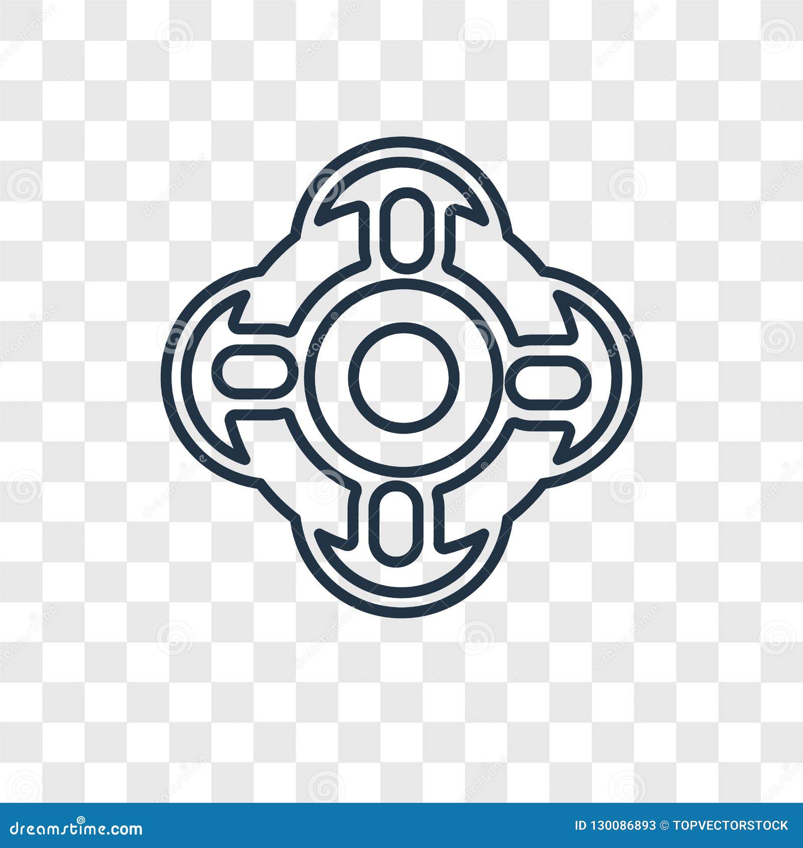 Big Float Concept Vector Linear Icon Isolated on Transparent Background ...