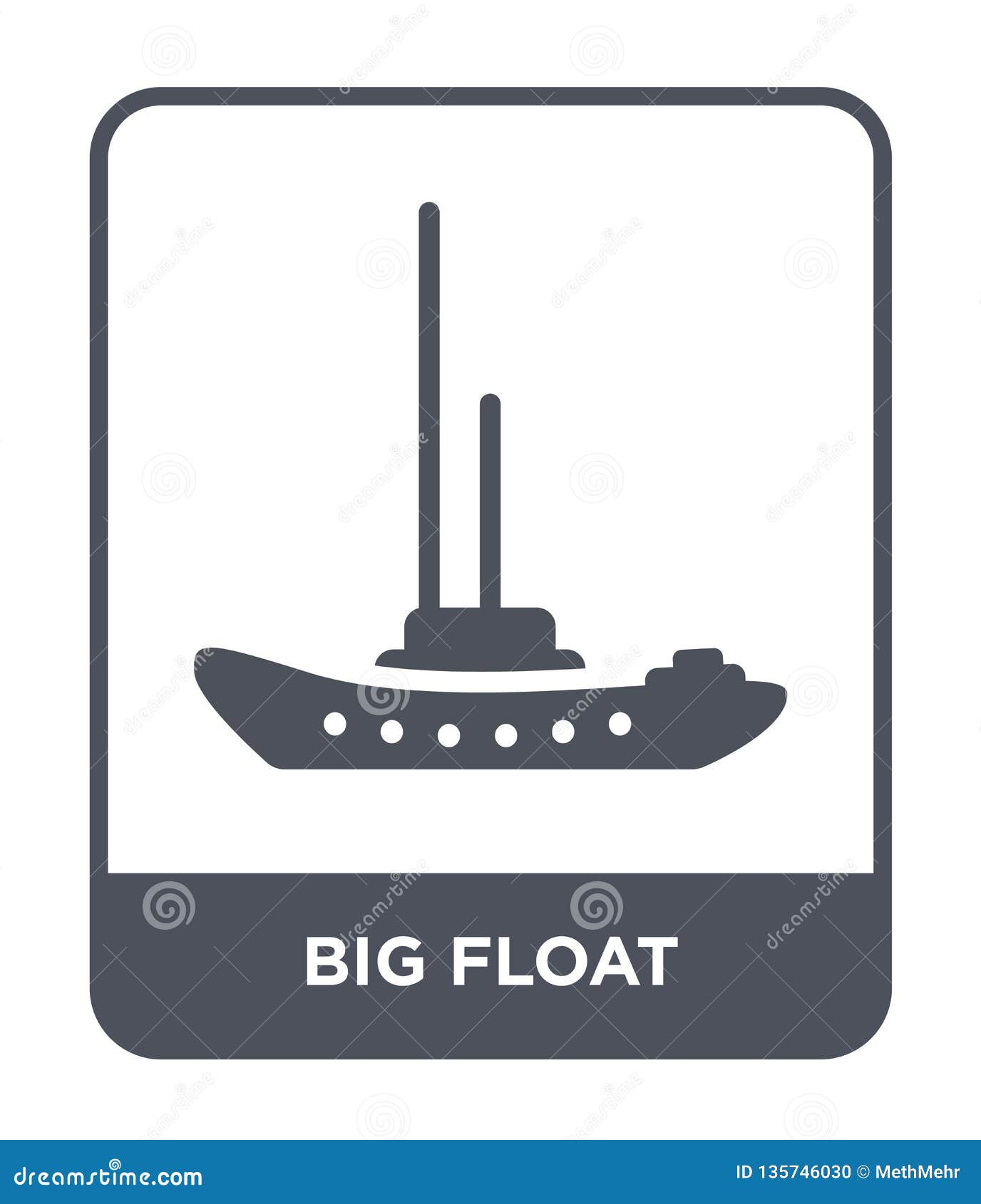 Big Float Icon in Trendy Design Style. Big Float Icon Isolated on White ...