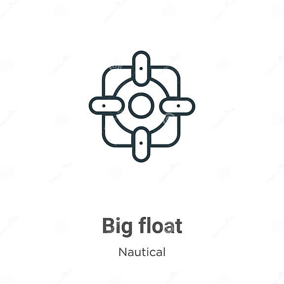 Big Float Outline Vector Icon. Thin Line Black Big Float Icon, Flat ...