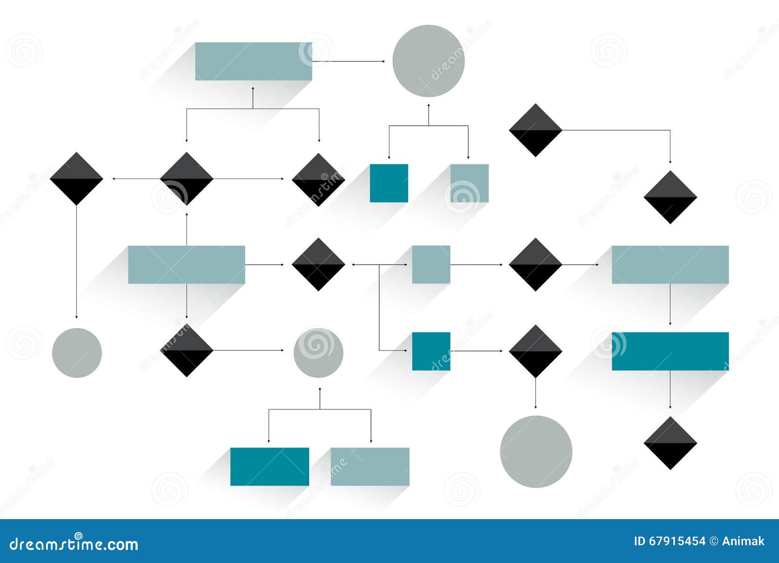 Big Flowchart. Geometric Scheme Stock Vector - Illustration of ...