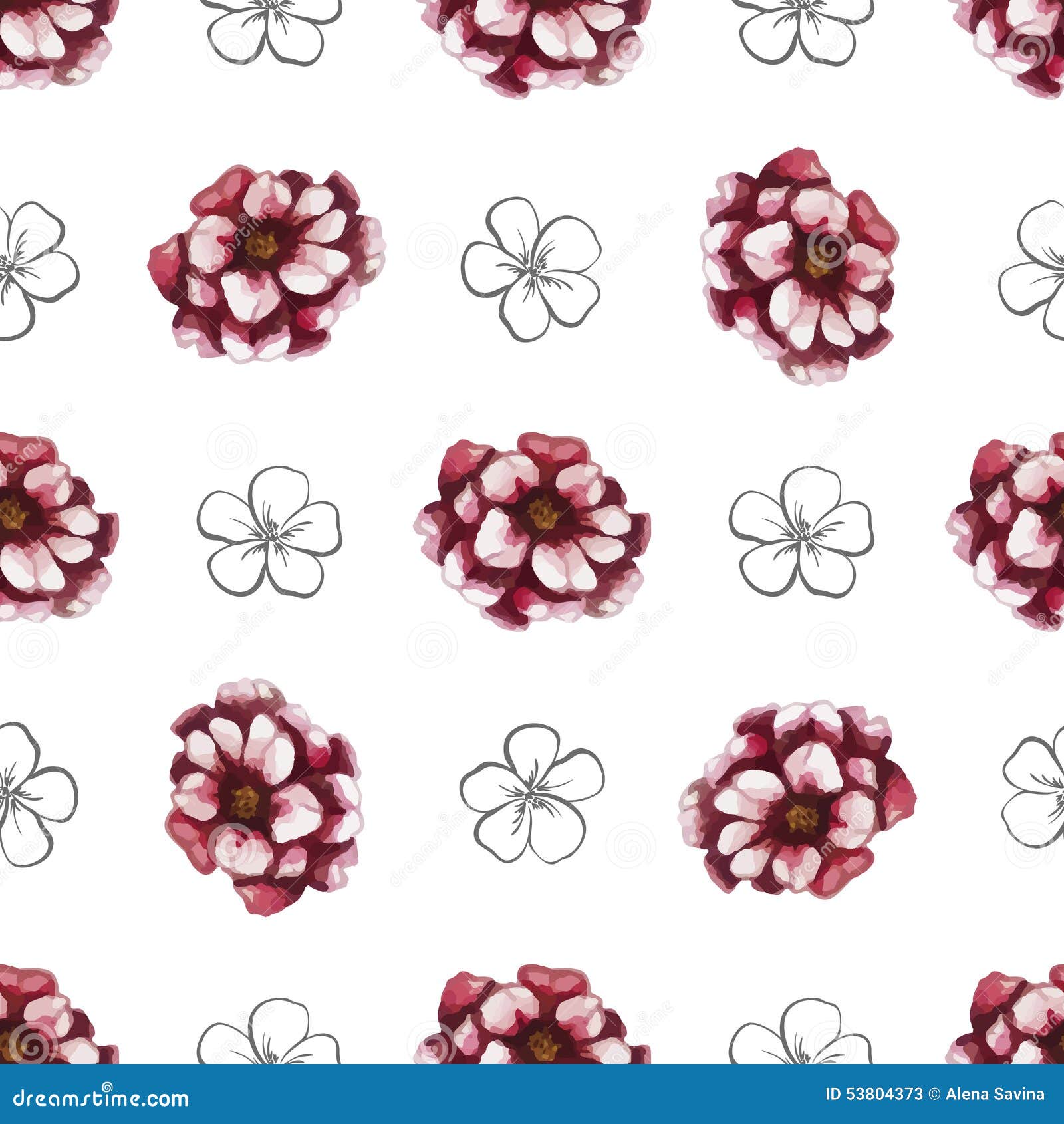 Big Flower 01 stock vector. Illustration of graphic, repeat - 53804373