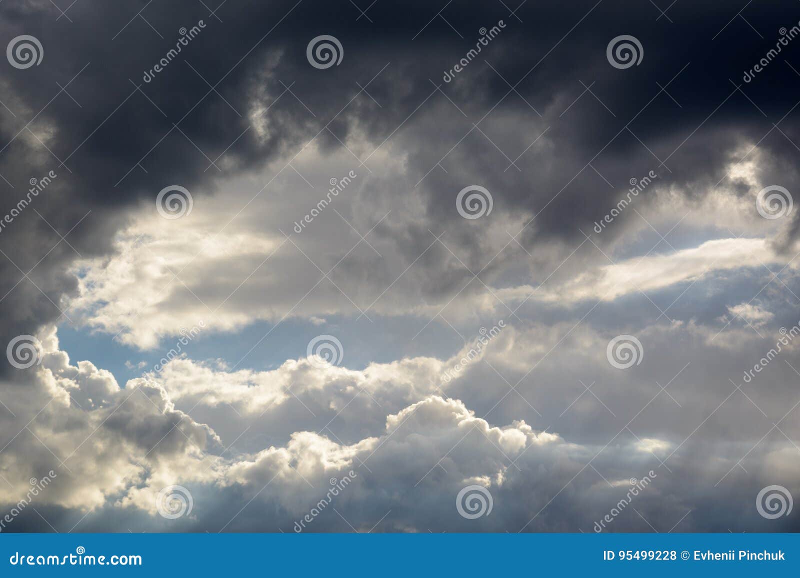 A Big and Fluffy Cumulonimbus Cloud in the Blue Sky Stock Photo - Image ...