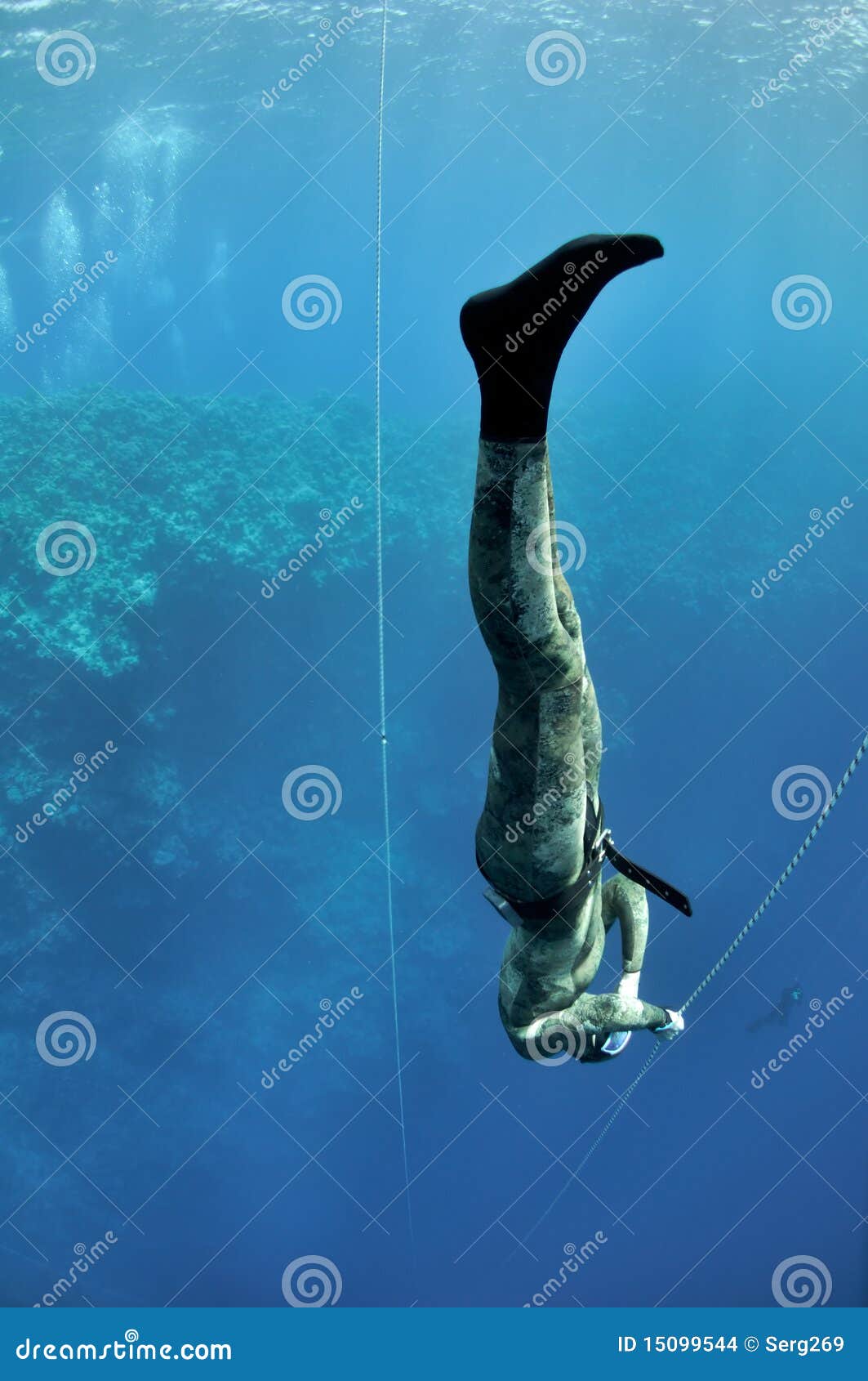 Big Foot Scene of a Freediving Training Stock Photo - Image of apnea ...