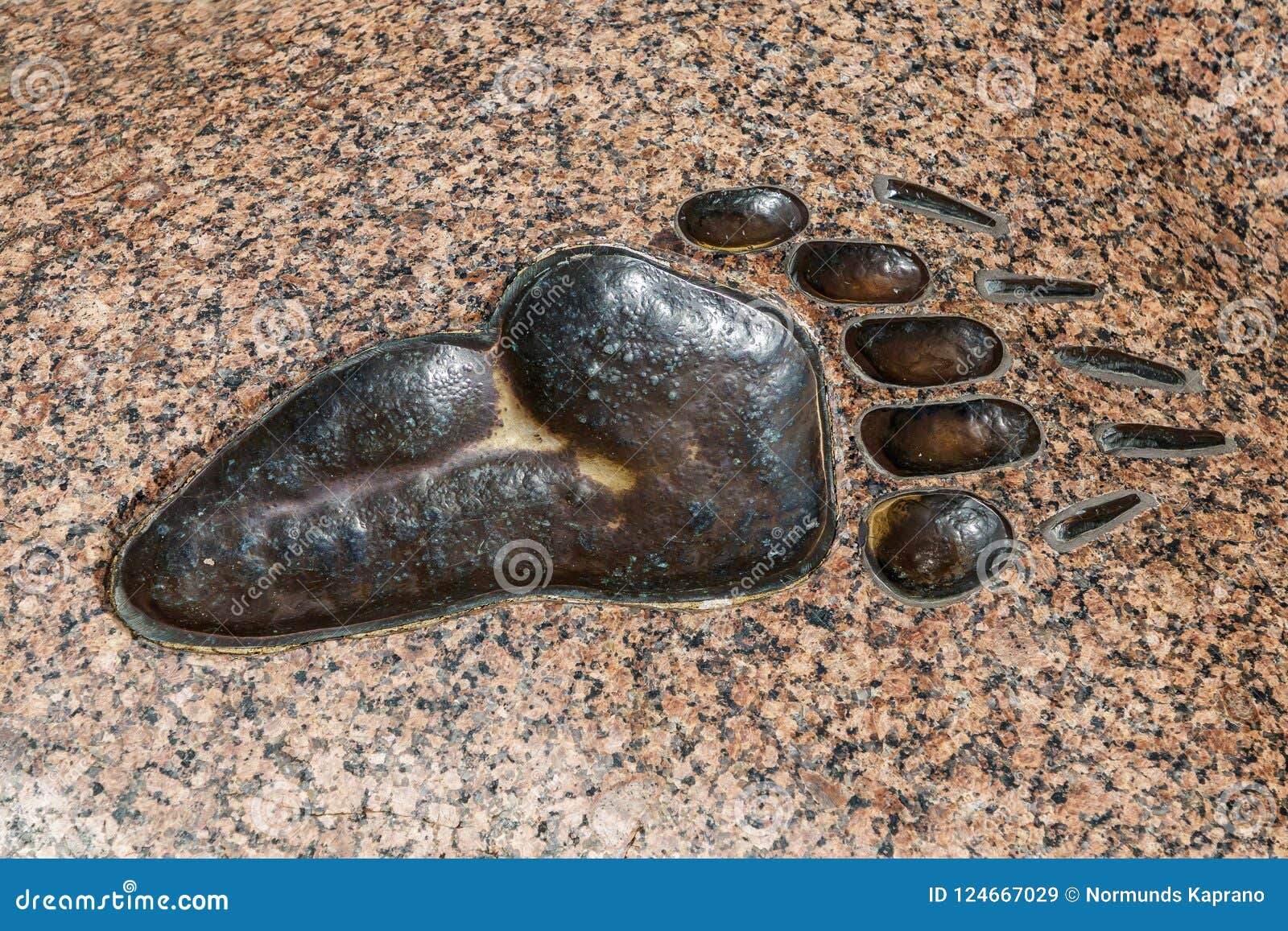 Big foot in stone stock image. Image of footprint, museum - 124667029