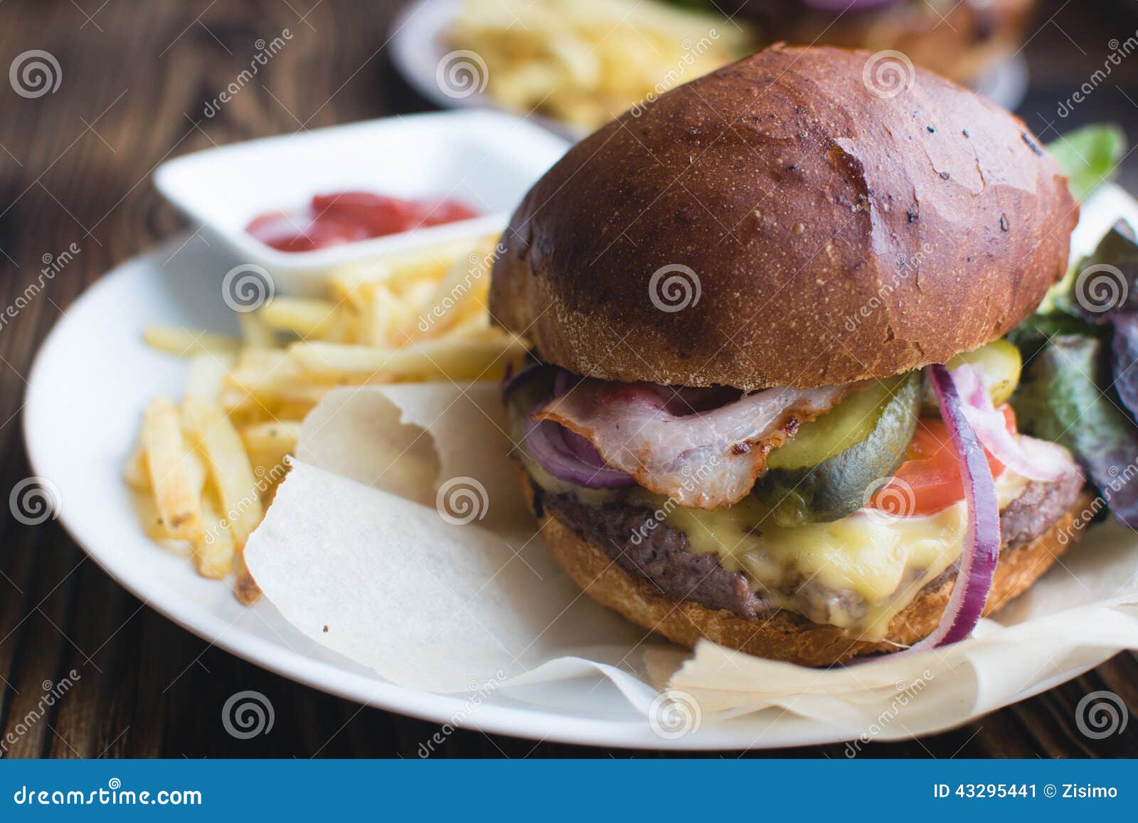 Big Fresh Homemade Burger stock image. Image of d5200 - 43295441