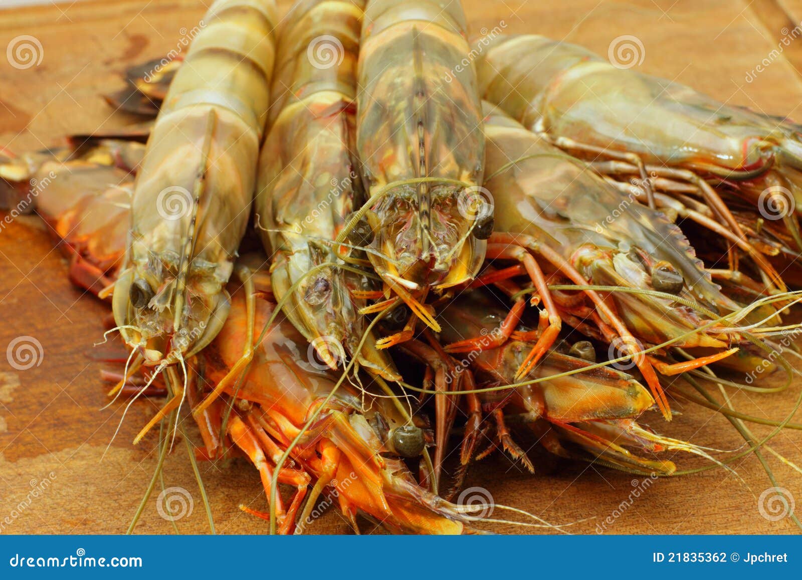 Big Fresh Tiger Prawns, King Prawns Stock Photo - Image of cold ...