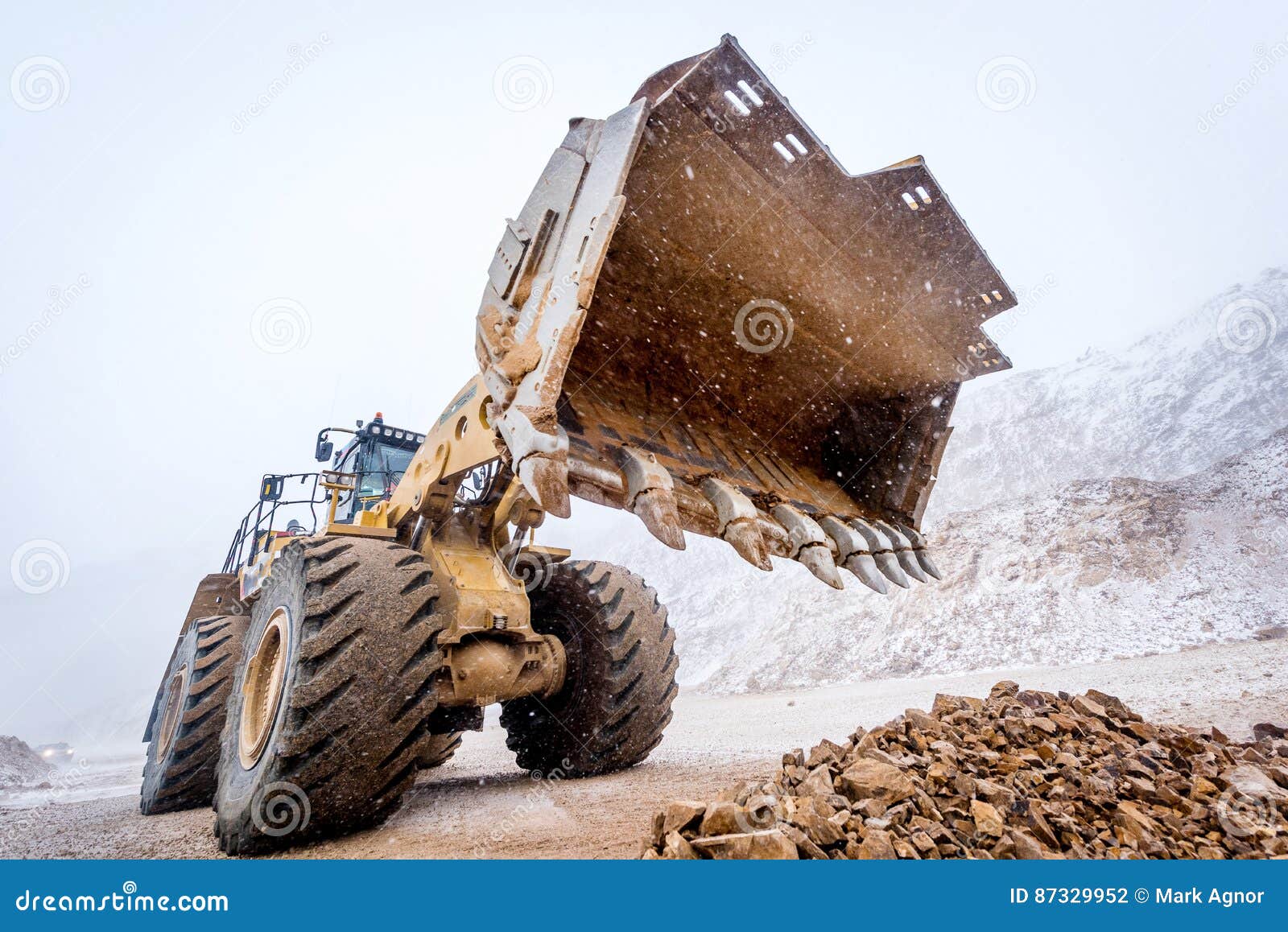 Big front loader stock photo. Image of earth, mining - 87329952