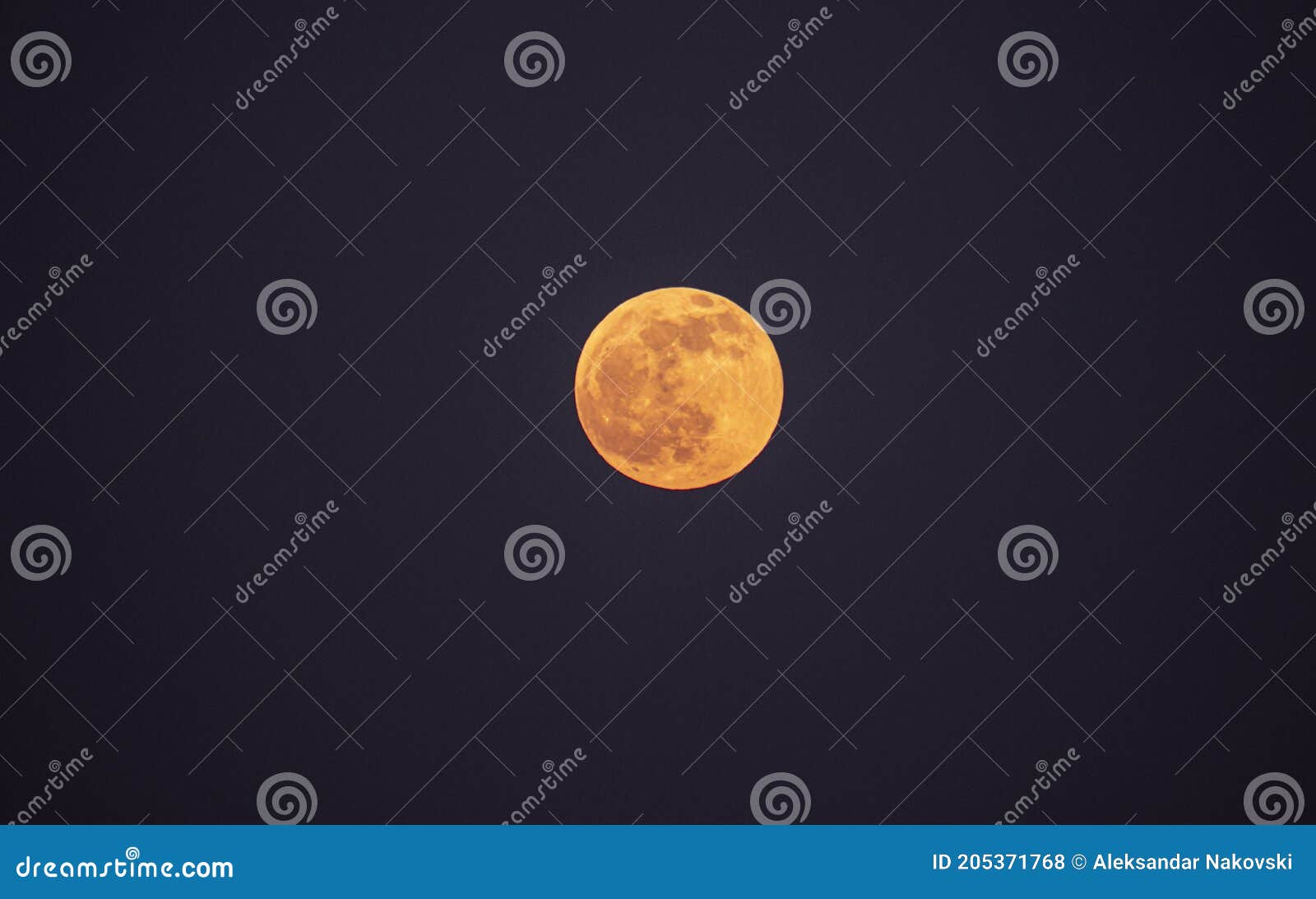 Big full moon at clear sky stock photo. Image of crater - 205371768