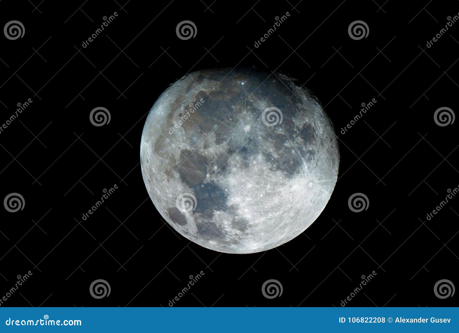 Big Full Moon Surface at Night Stock Photo - Image of light, clear ...