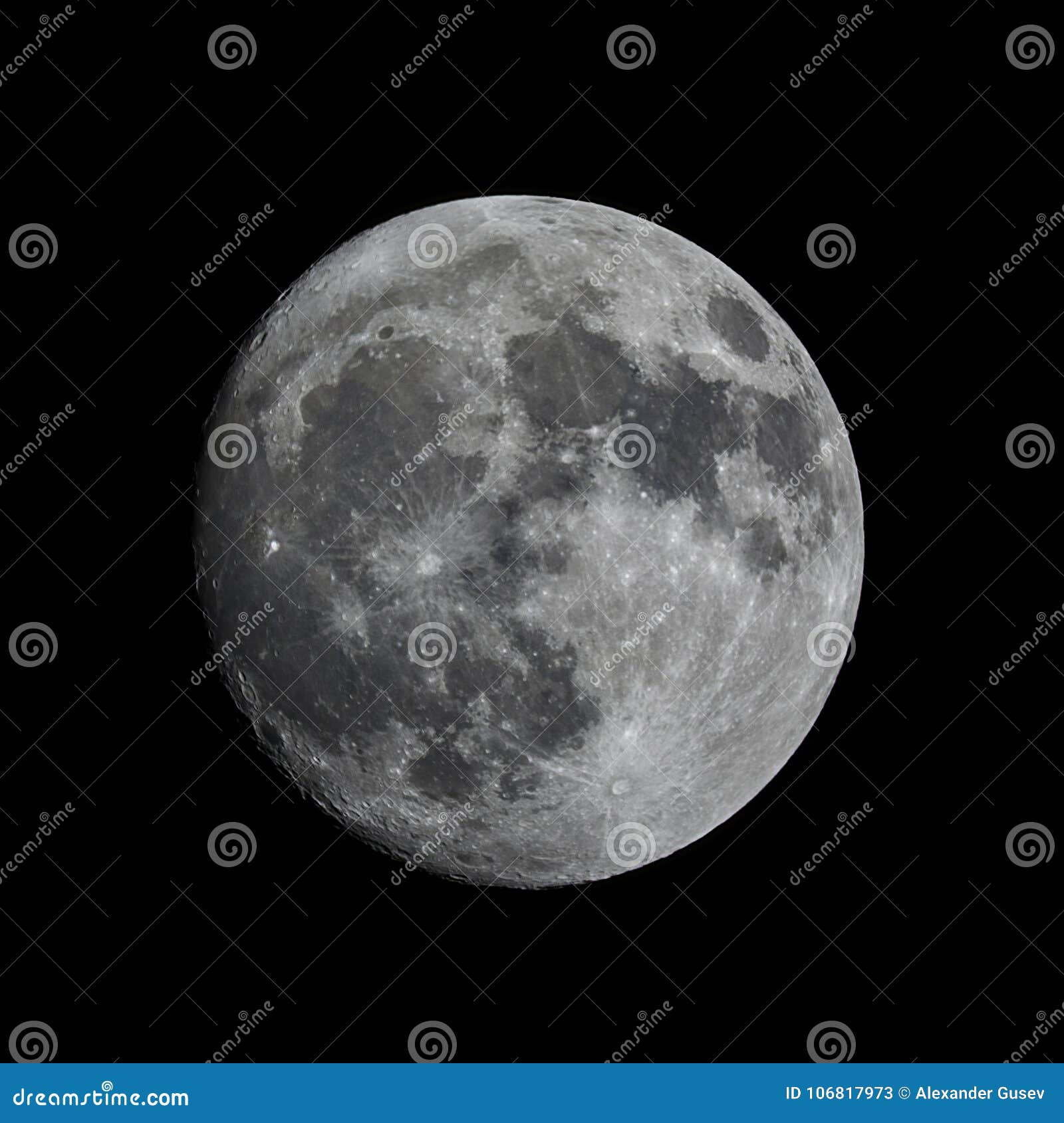 Big Full Moon Surface at Night Stock Image - Image of orbiting, nature ...