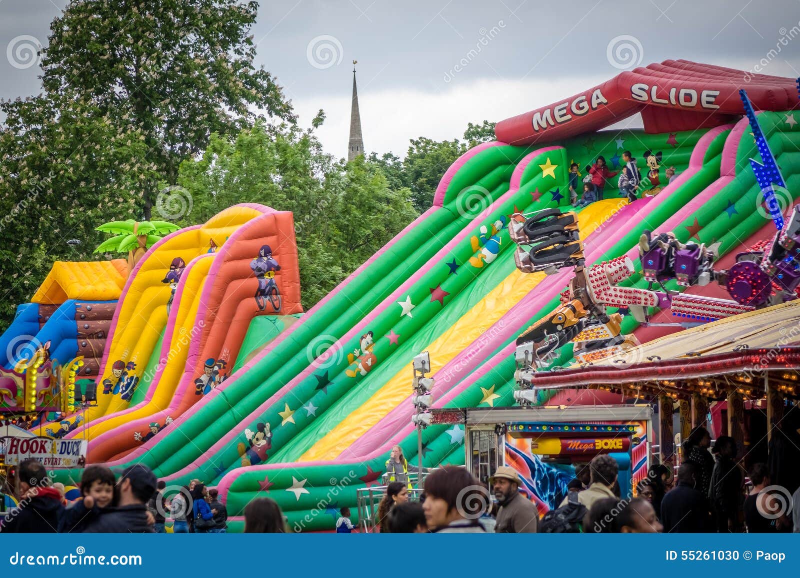 Big funfair editorial image. Image of crowded, children - 55261030