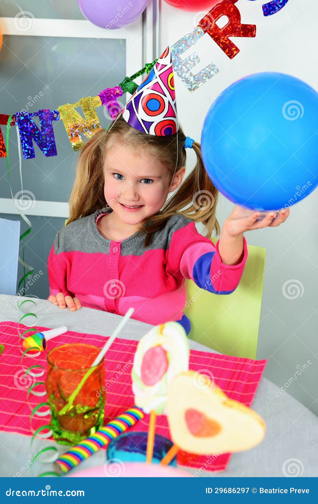 Big funny birthday party stock image. Image of girls - 29686297