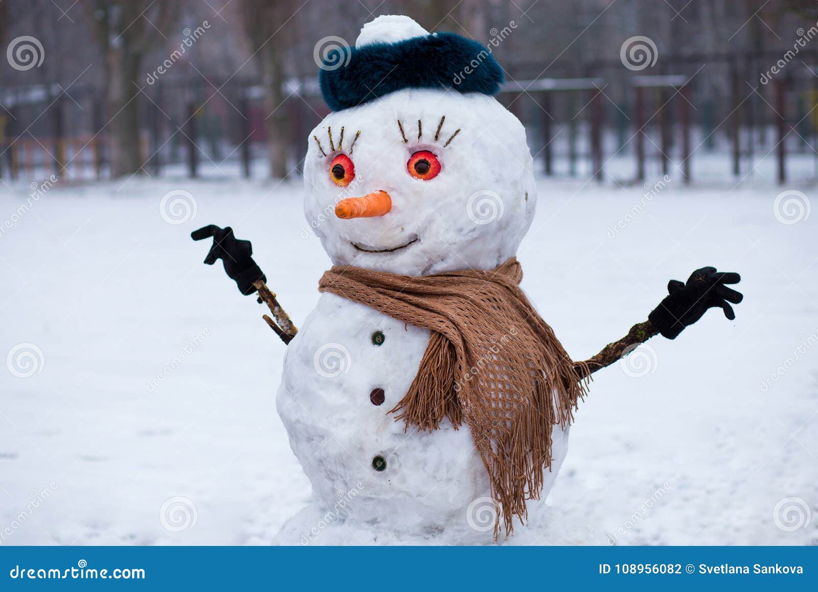 Winter Real Snowman