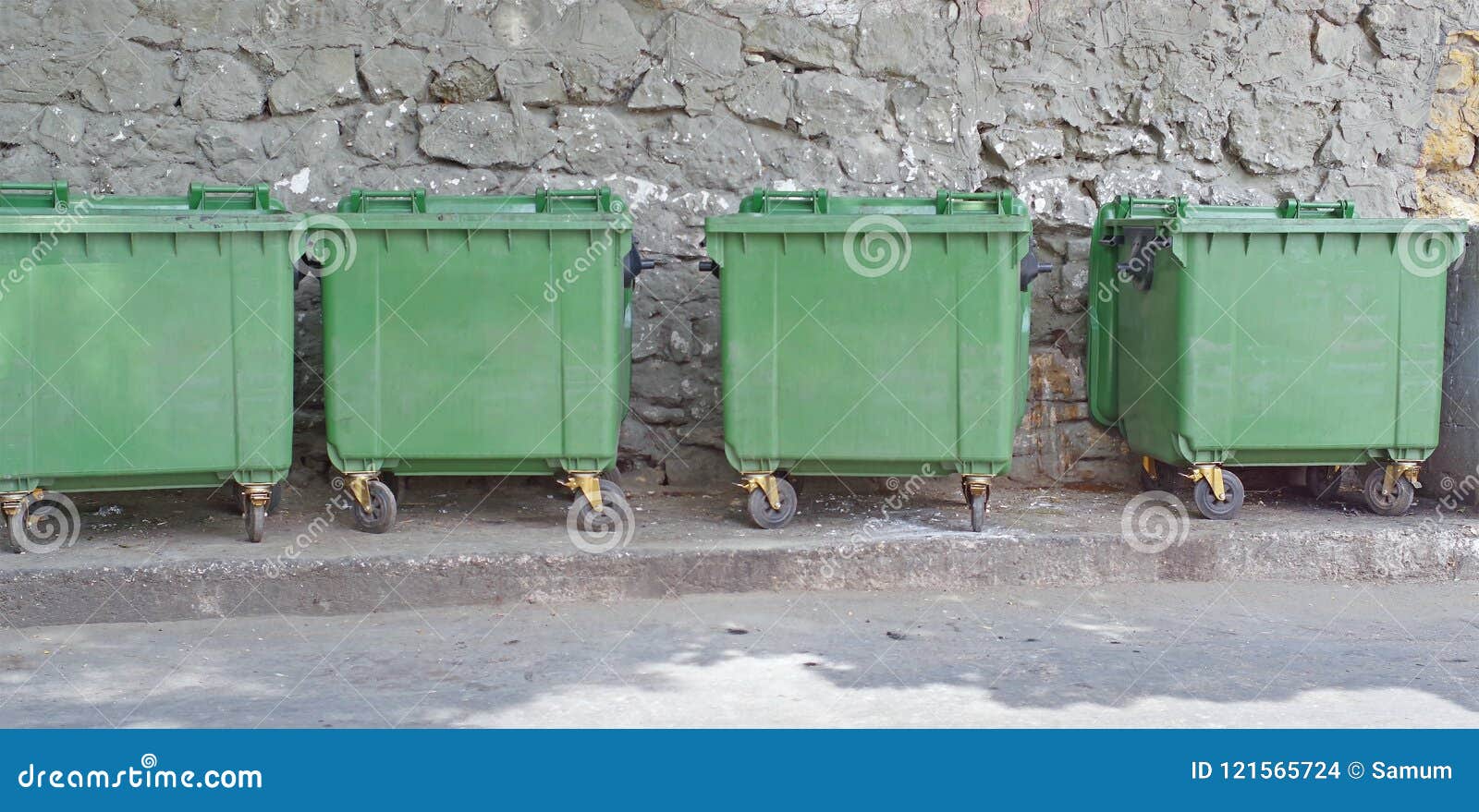 Big garbage containers stock photo. Image of environment - 121565724