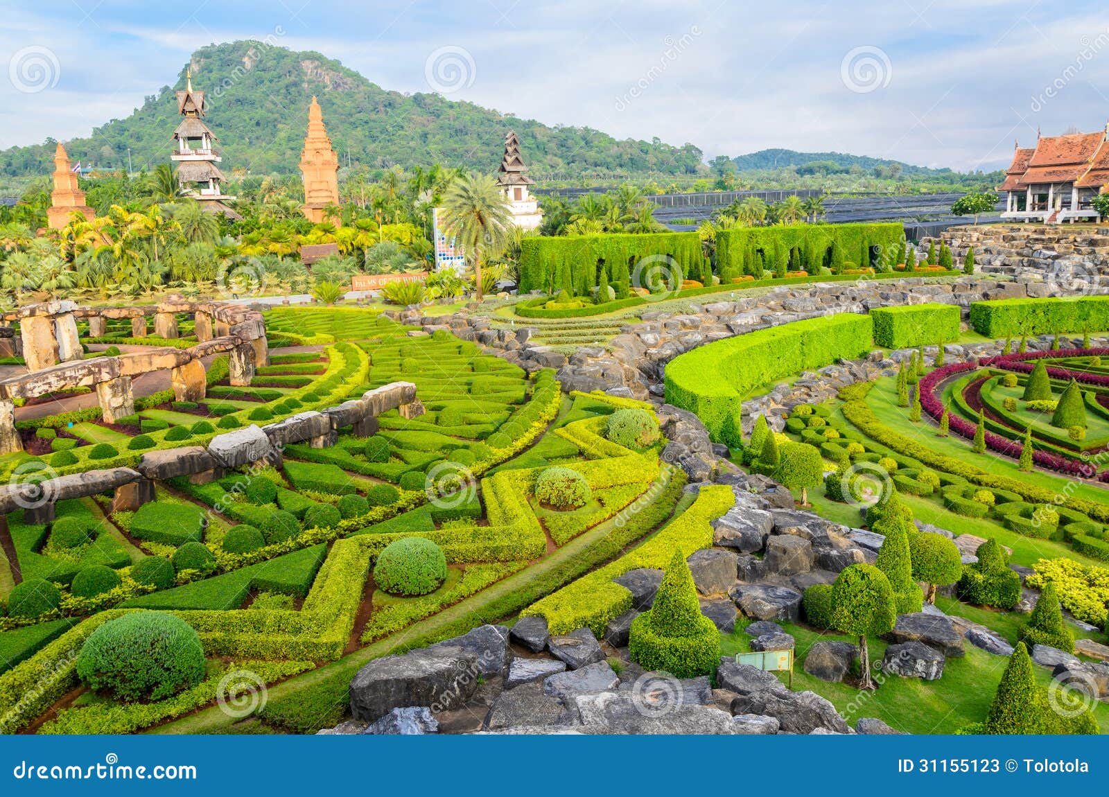 Big garden in Thailand stock image. Image of blue, beautiful - 31155123