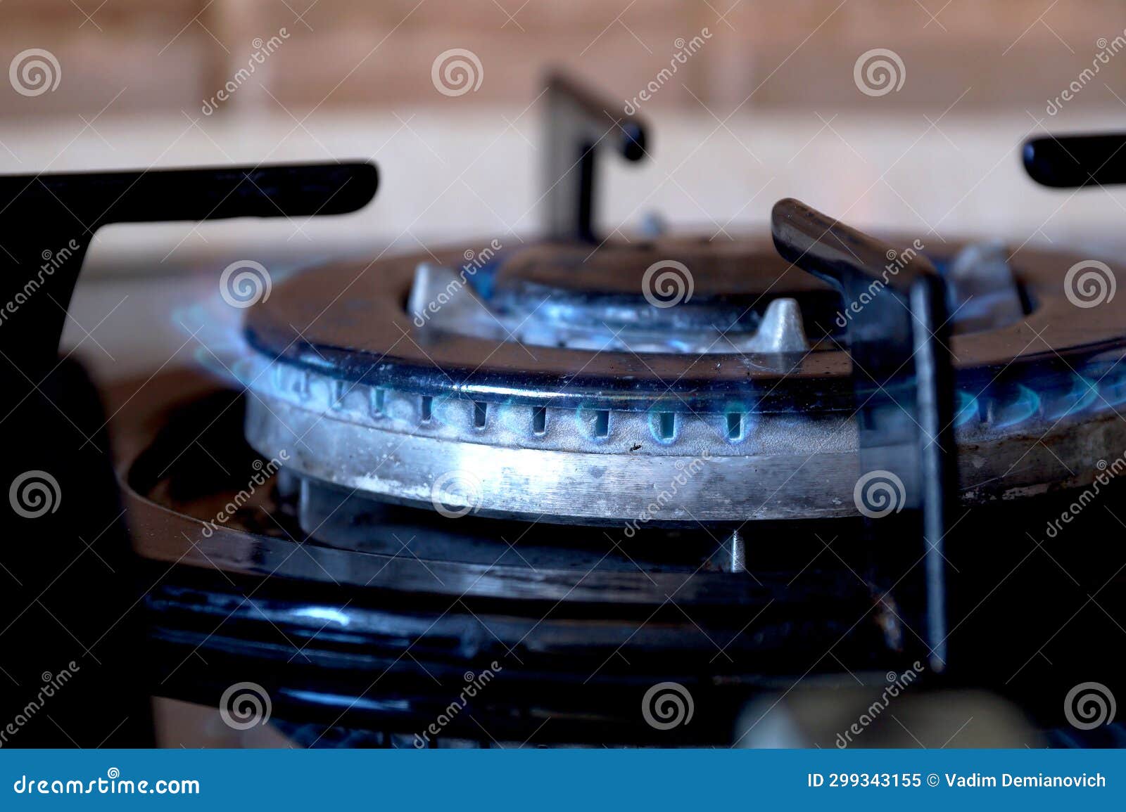 Big gas ring on the stove stock image. Image of torch - 299343155