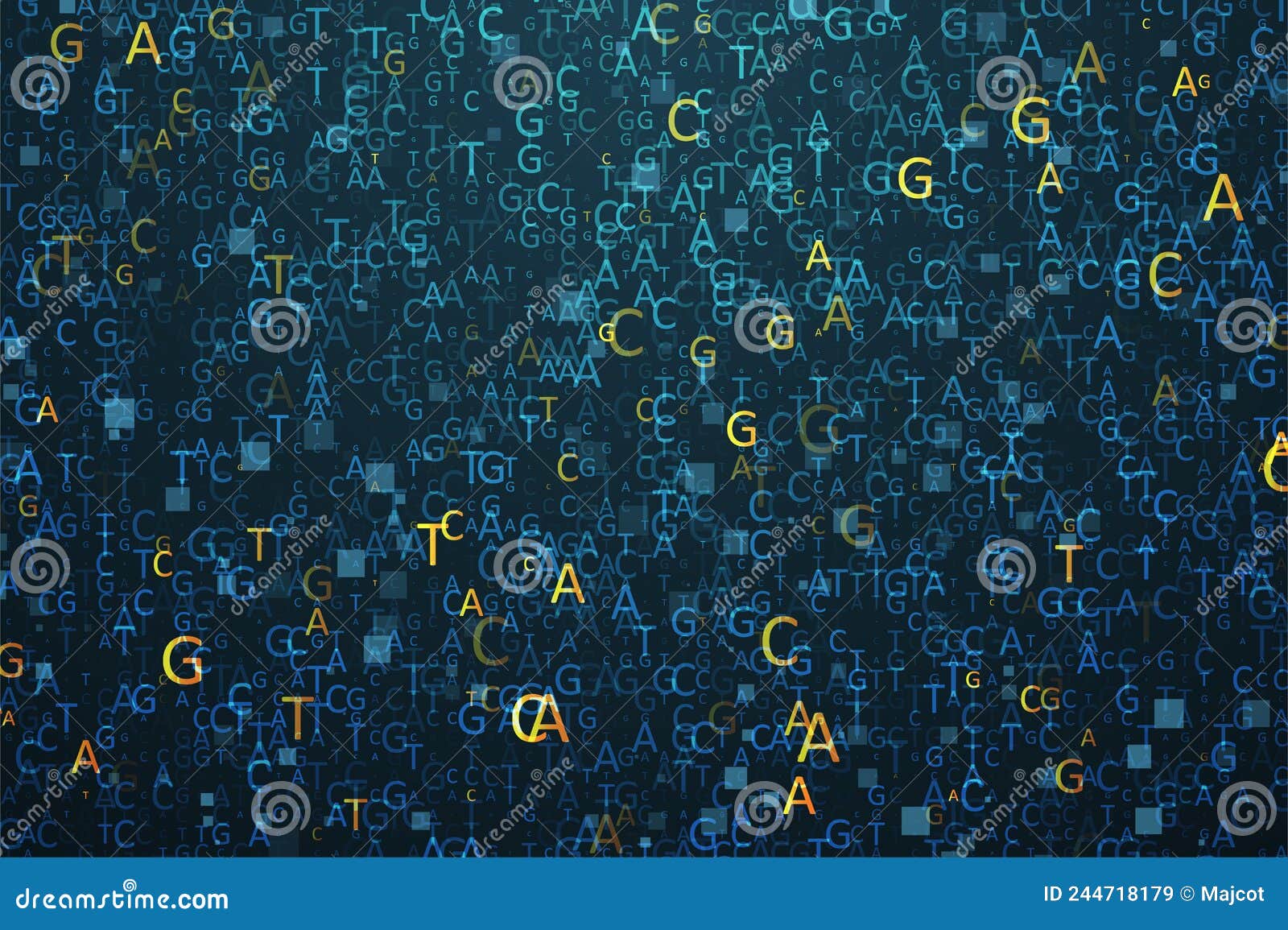 Big Genomic Data Visualization Stock Vector - Illustration of atcg ...
