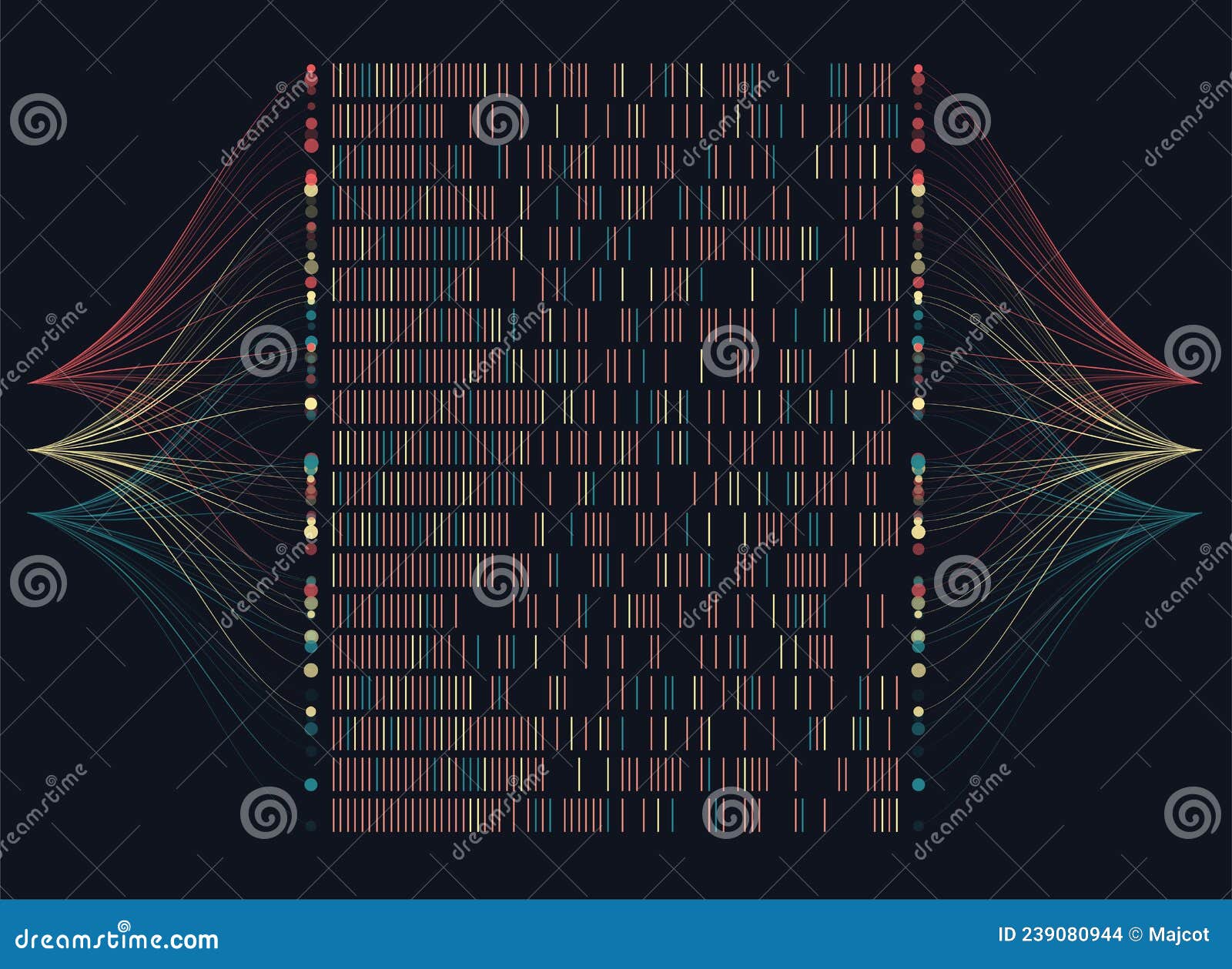 Big Genomic Data Visualization Stock Vector - Illustration of graphic ...