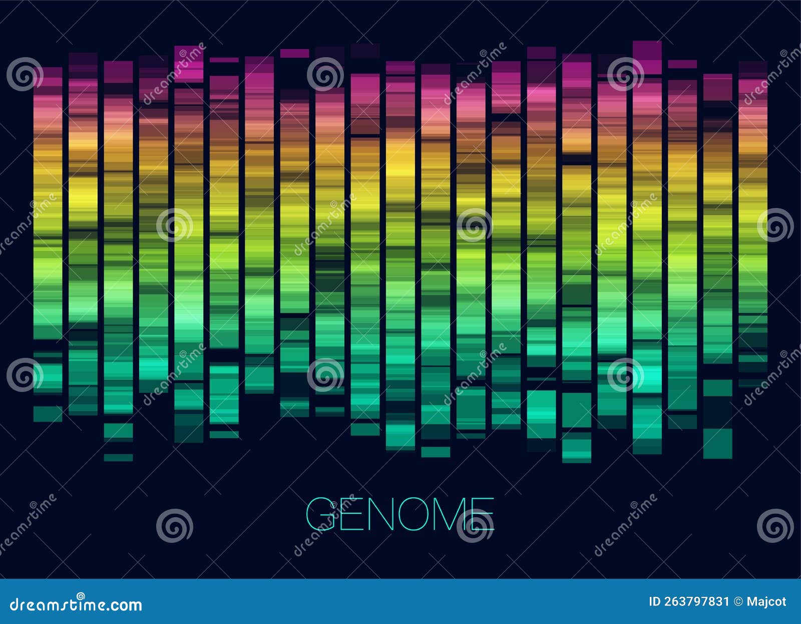 Big Genomic Data Visualization Stock Vector - Illustration of medicine ...