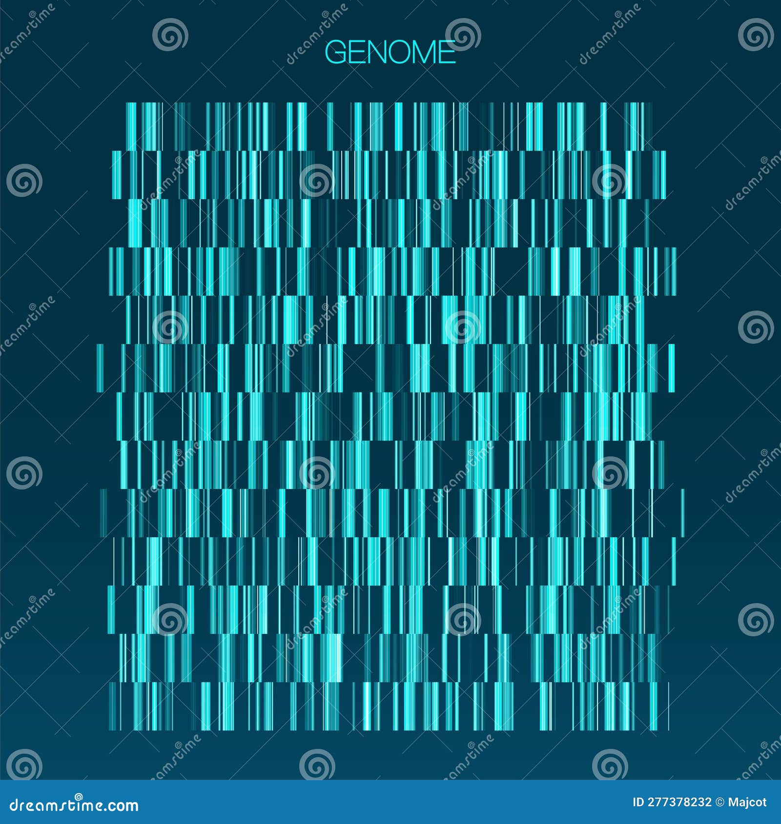 Big Genomic Data Visualization Stock Vector - Illustration of science ...