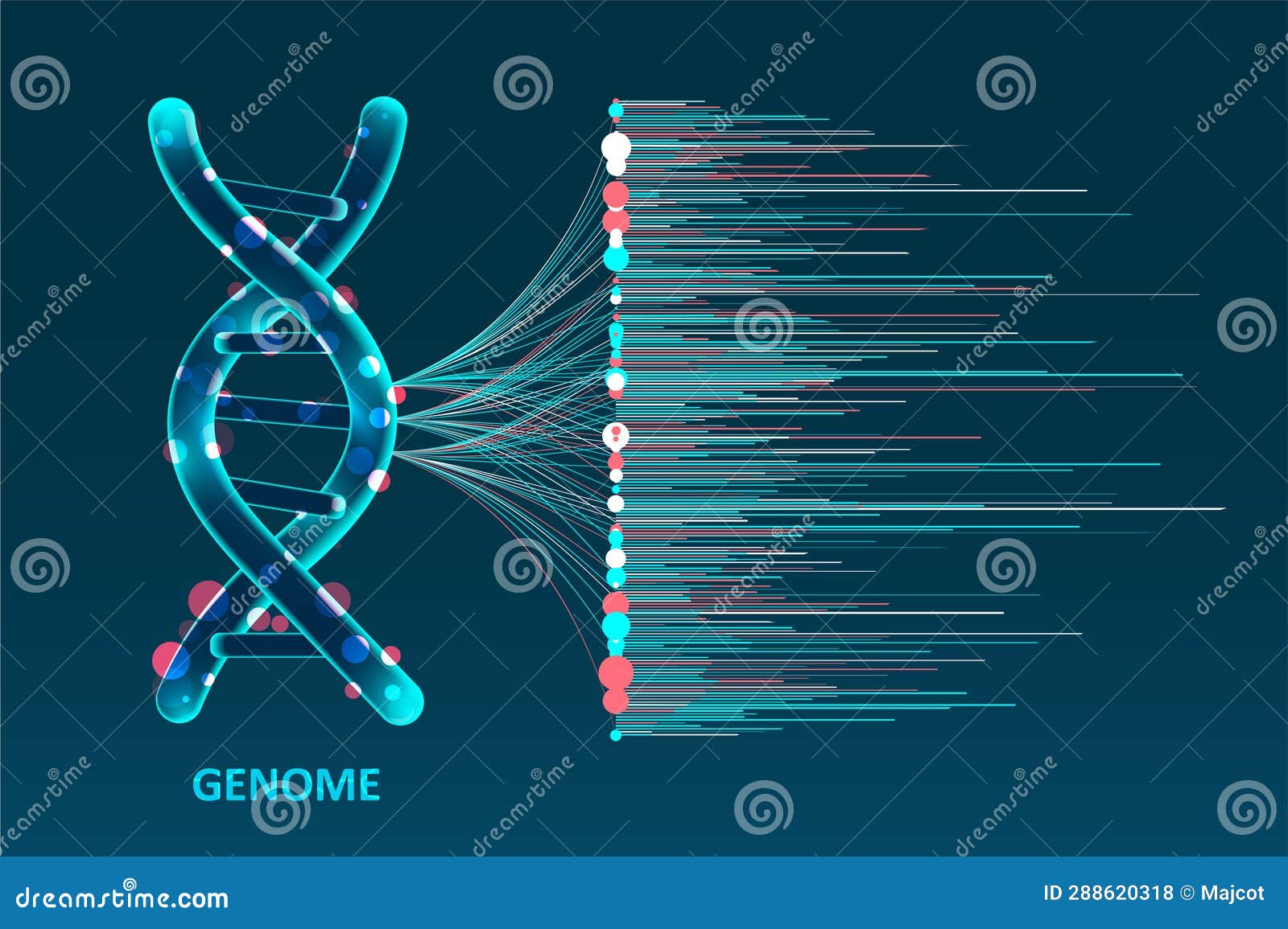 Big Genomic Data Visualization Stock Vector - Illustration of pattern ...