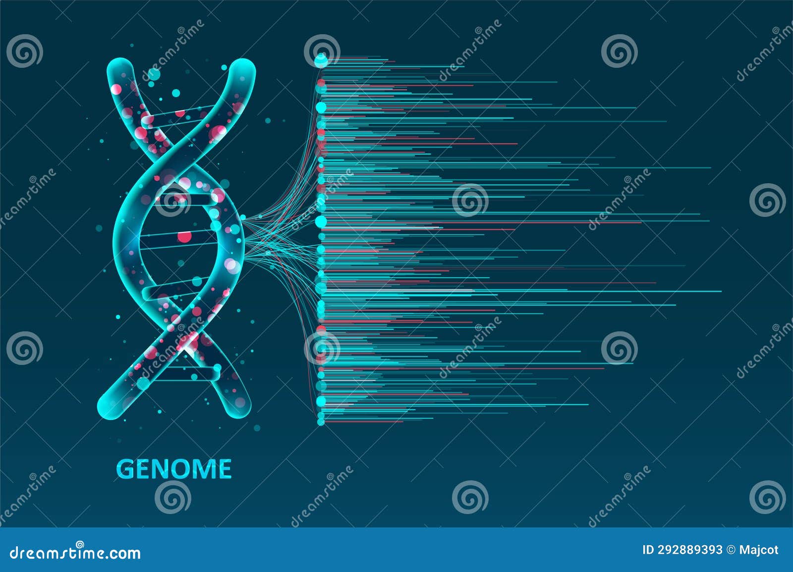 Big Genomic Data Visualization Stock Vector - Illustration of pattern ...