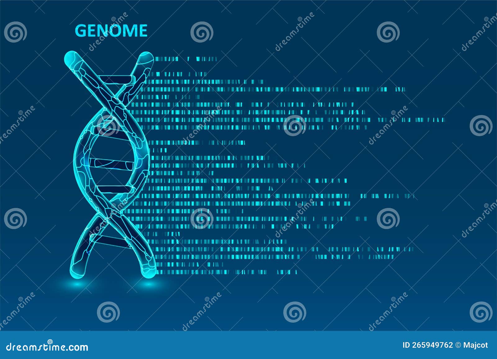 Big Genomic Data Visualization Stock Vector - Illustration of ...