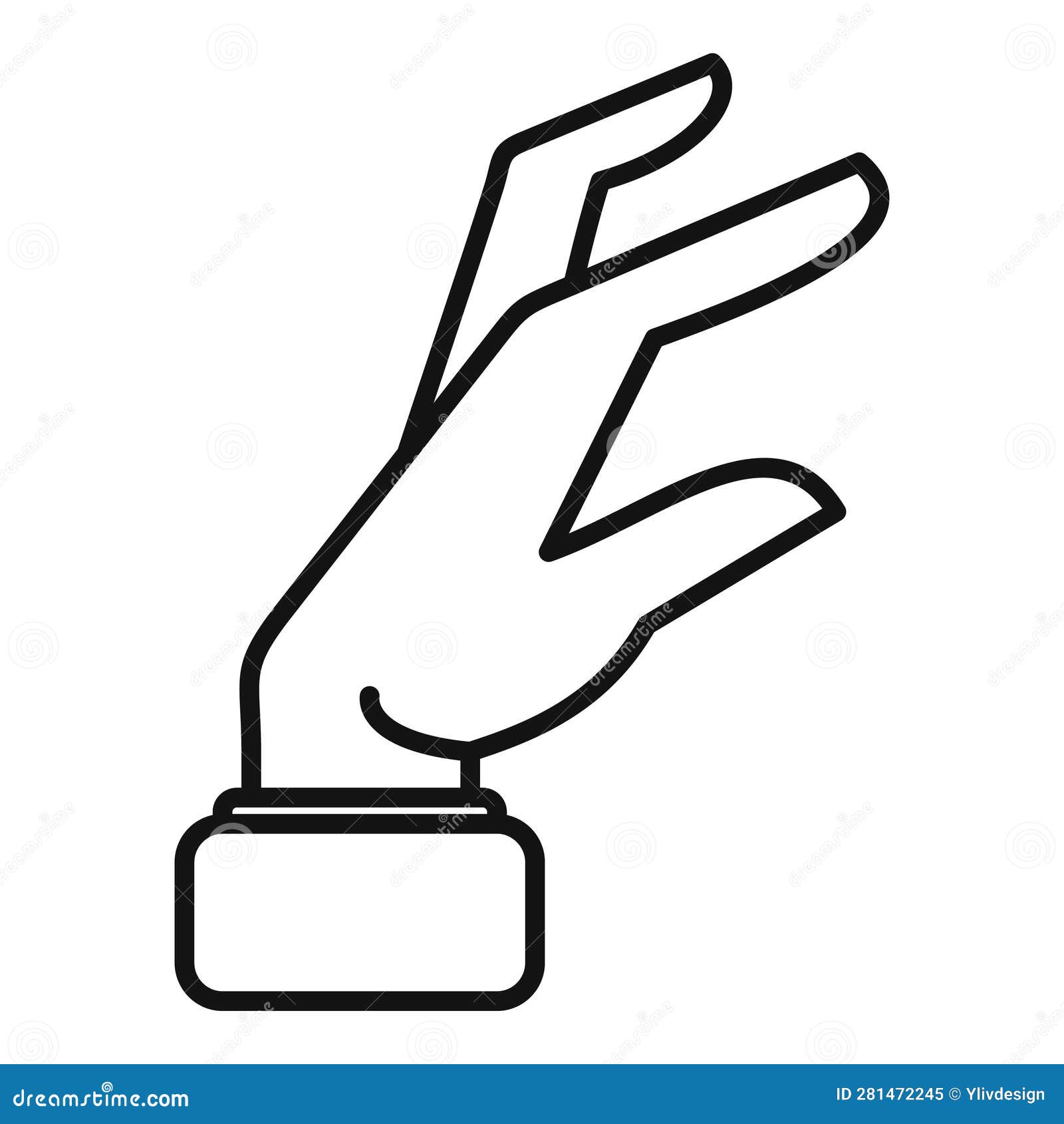 Big Gesture Icon Outline Vector. Finger Hold Stock Illustration ...