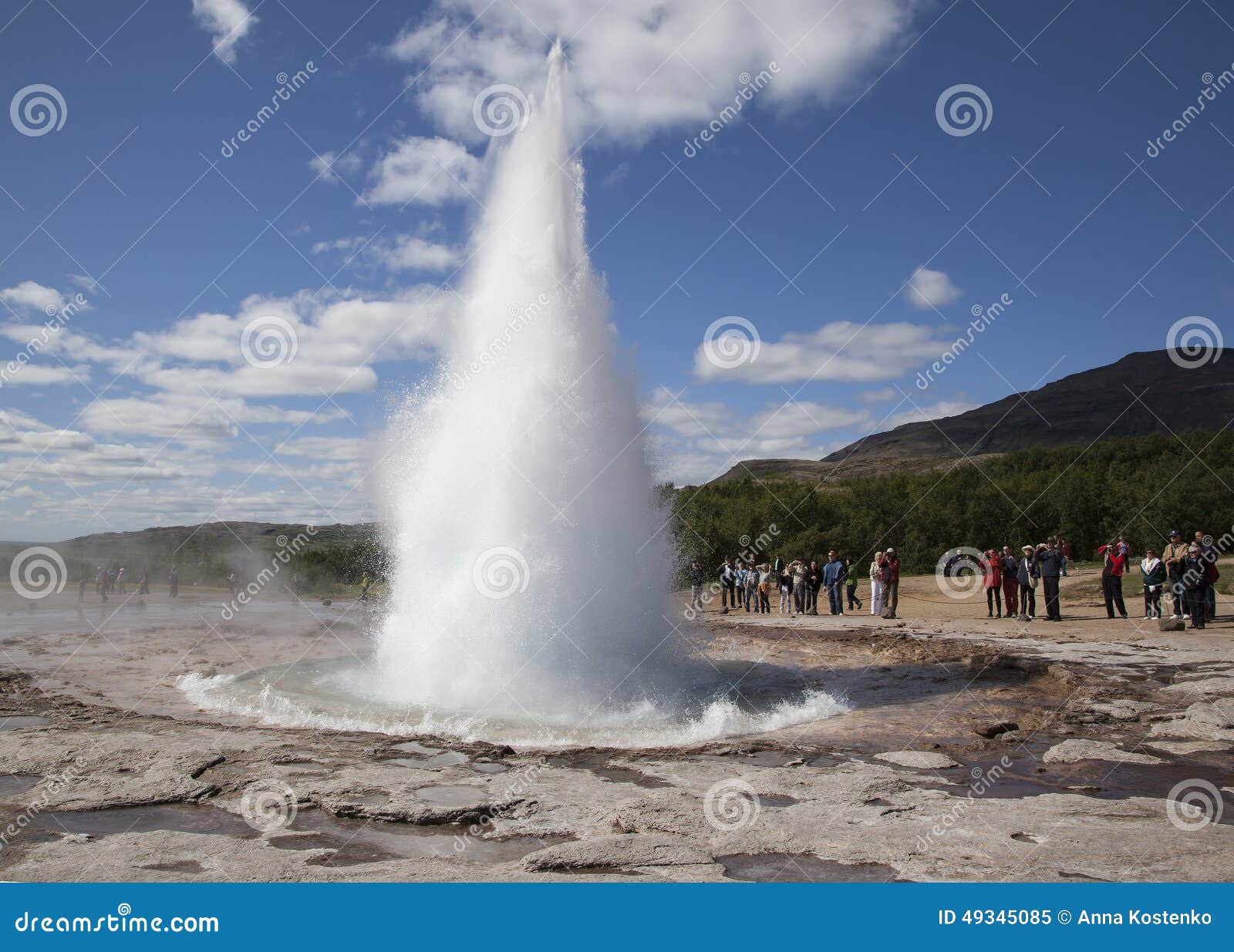 Big geyser in Iceland editorial image. Image of iceland - 49345085