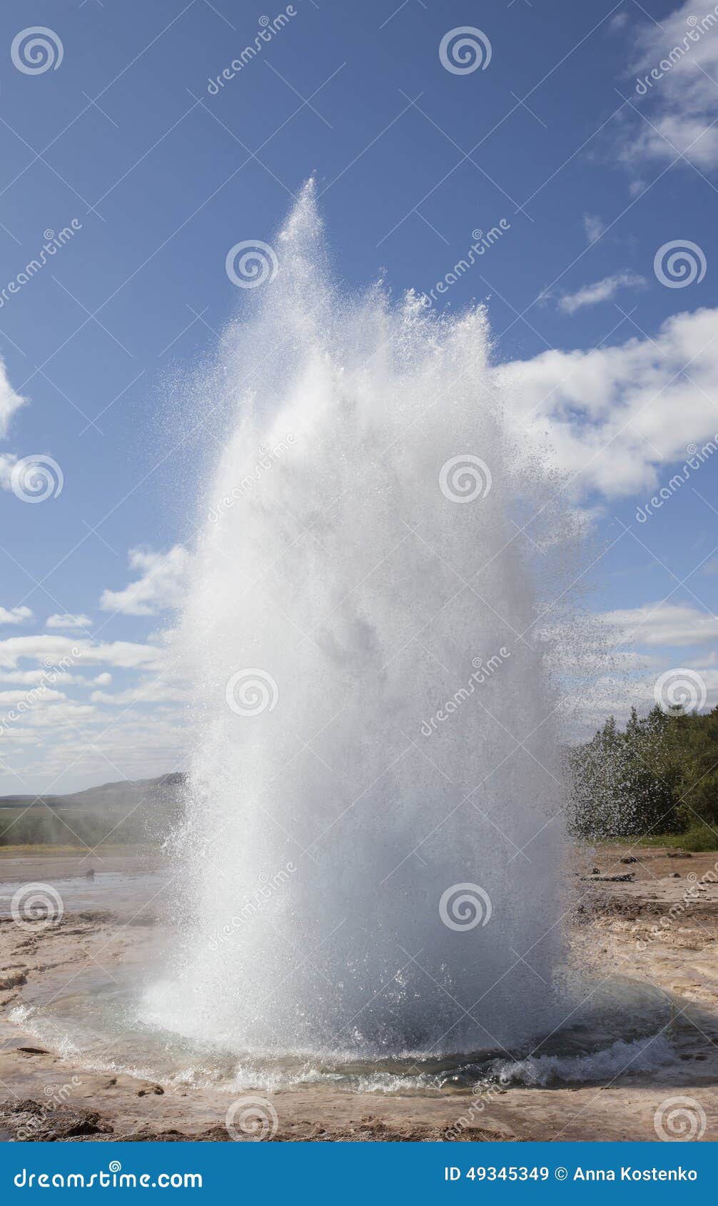 Big geyser in Iceland stock image. Image of vibrant, energy - 49345349