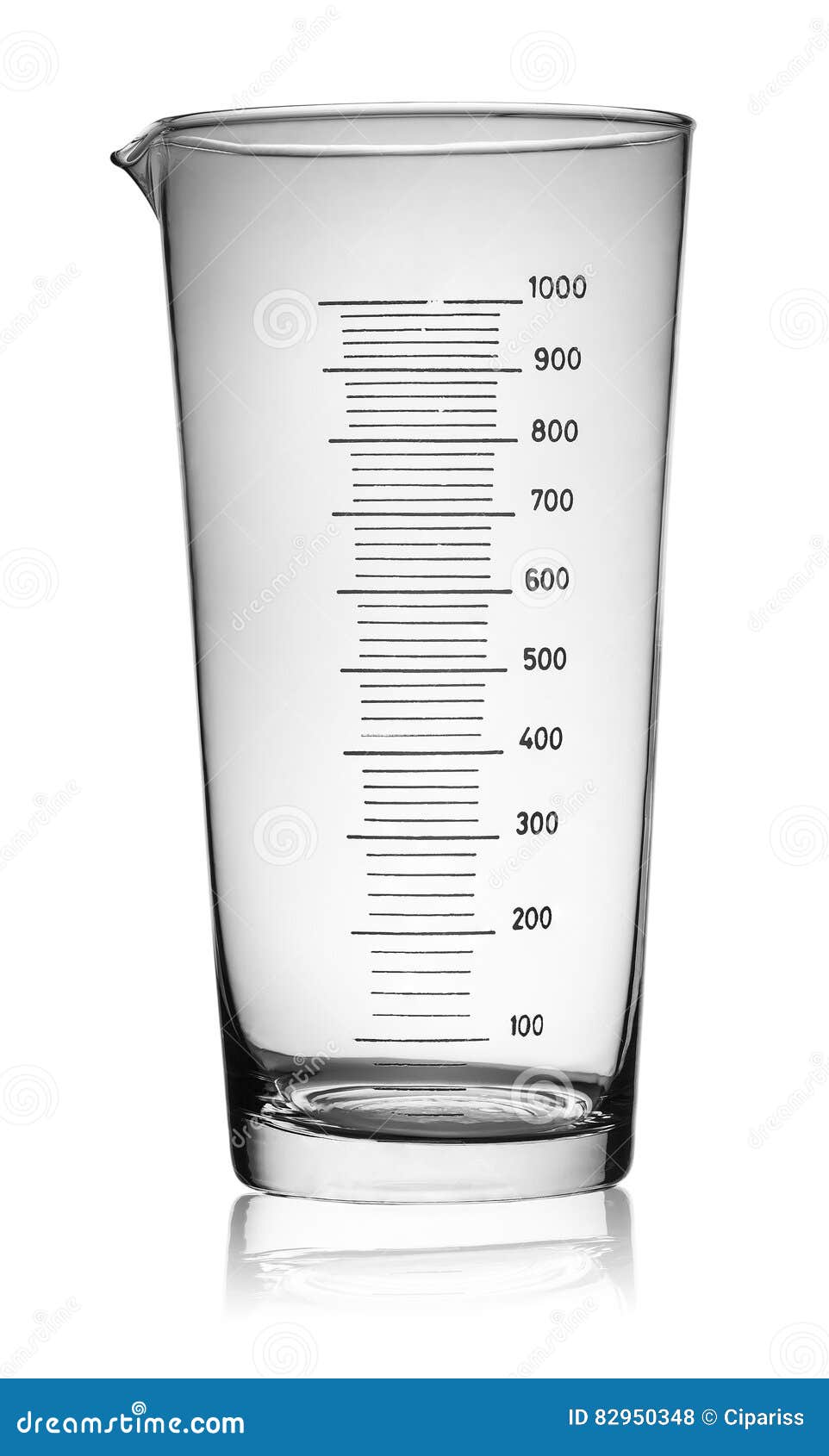 Big Glass Beaker Graduated Rotated Stock Photo - Image of chemical ...