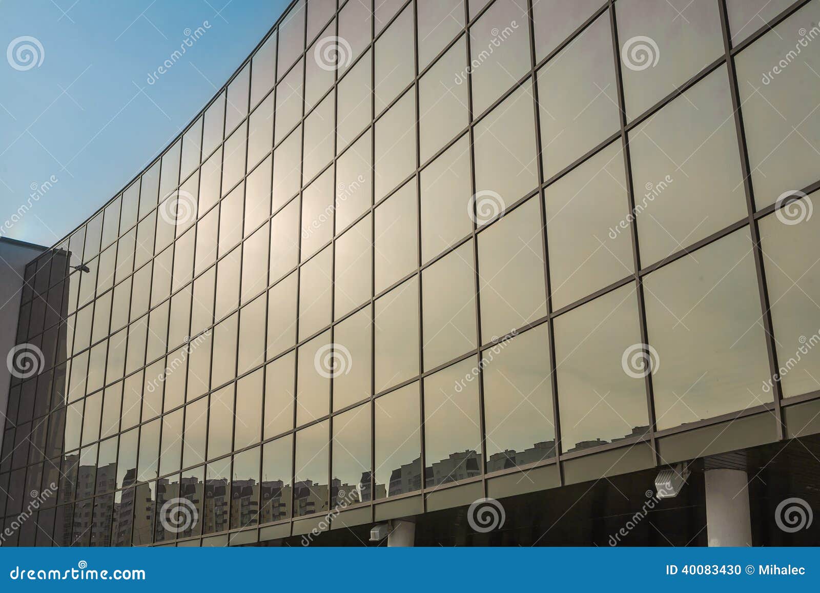 Big glass wall stock photo. Image of mirrored, blue, glass - 40083430