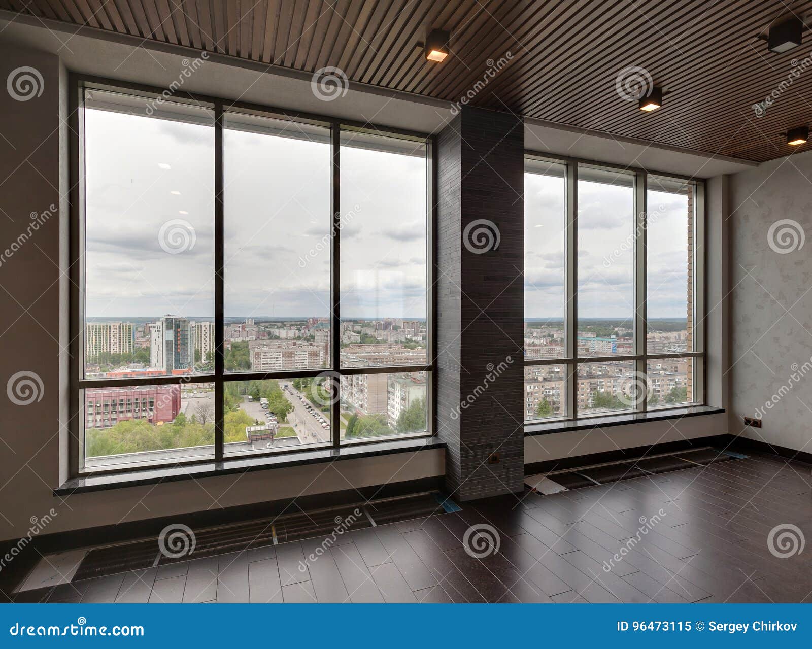 Big glass window stock image. Image of empty, room, view - 96473115