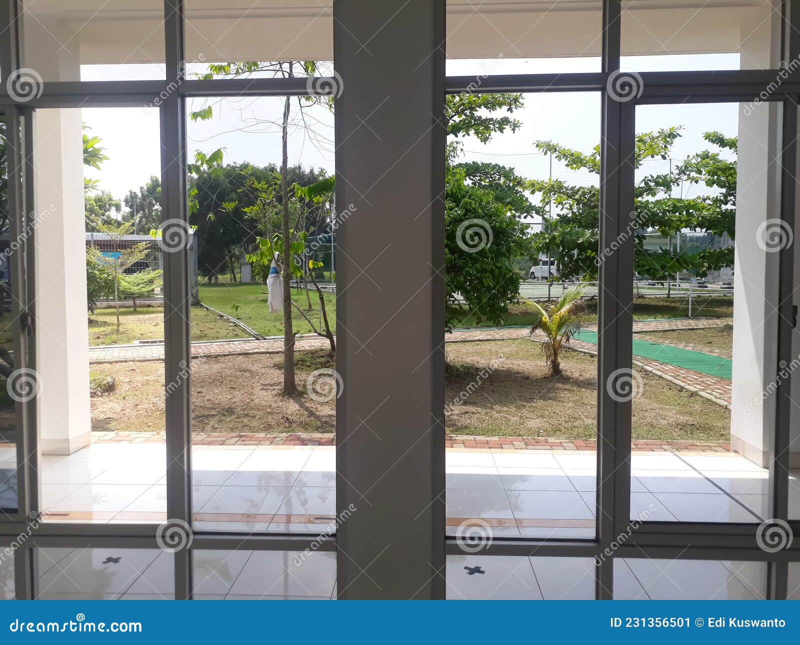 Big Glass Windows for Wide View Stock Image - Image of house ...