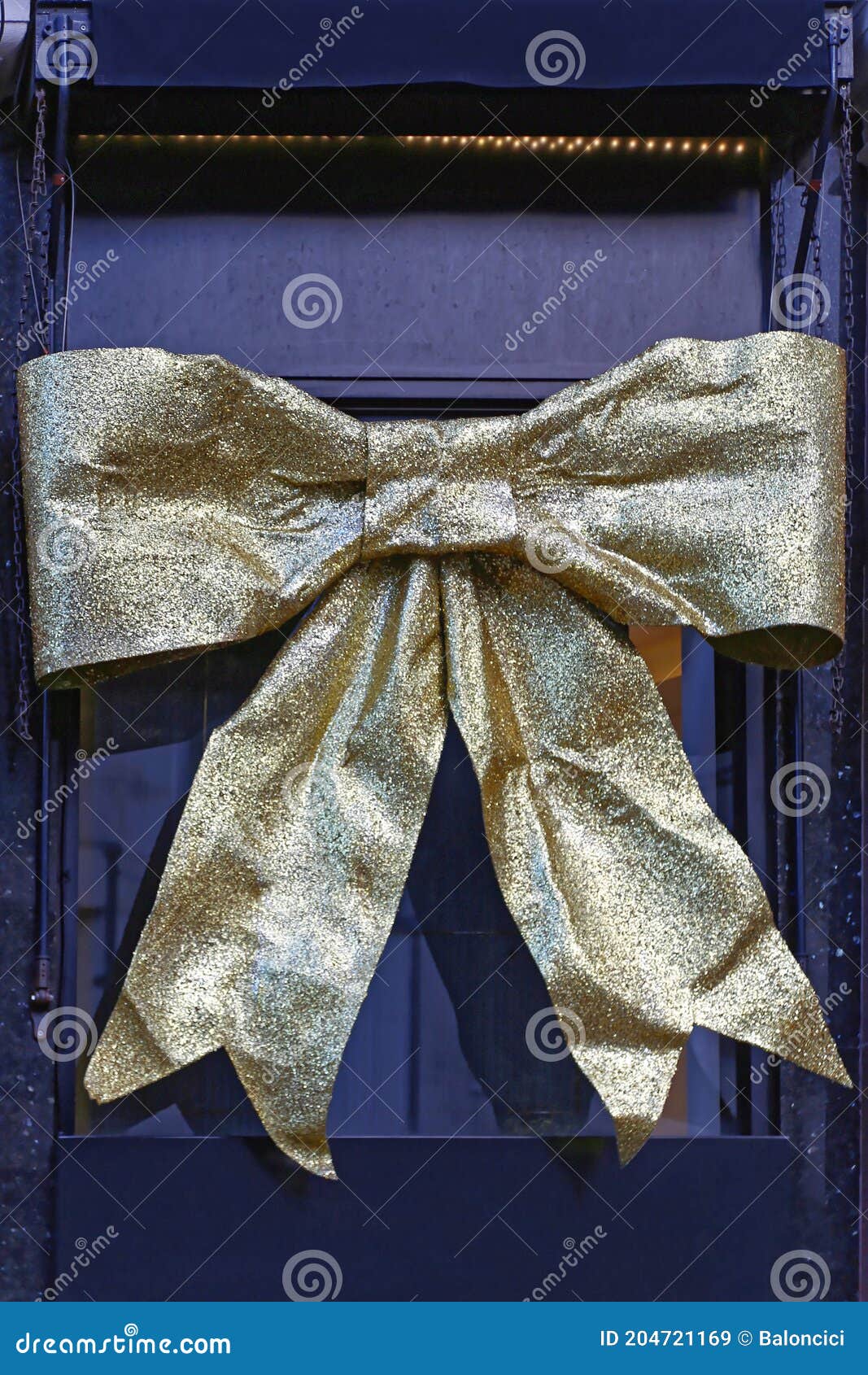 Gold Bow stock image. Image of golden, building, holidays - 204721169