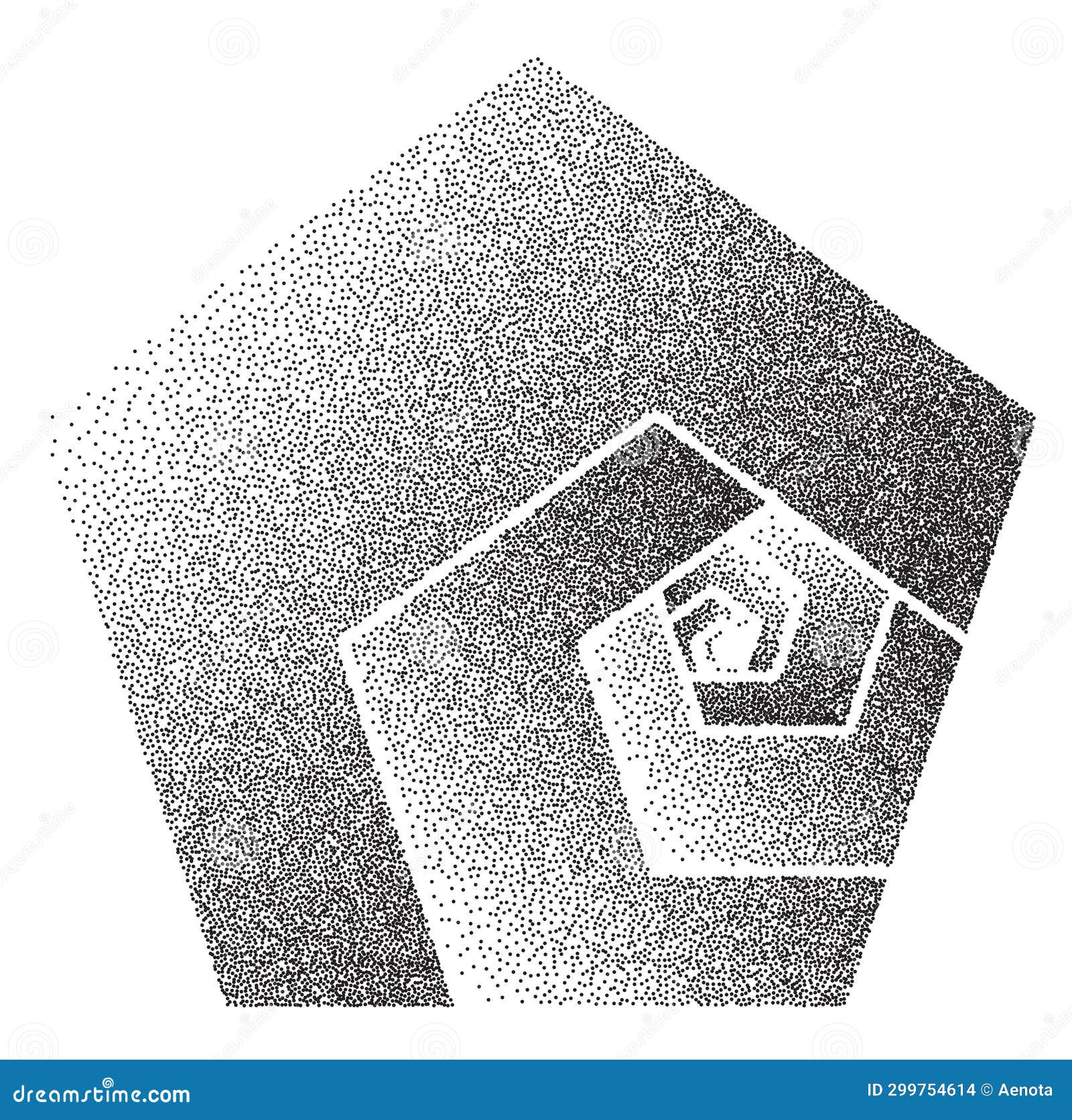Big Golden Ratio Stippled Pentagon - Visualization of Fibonacci ...