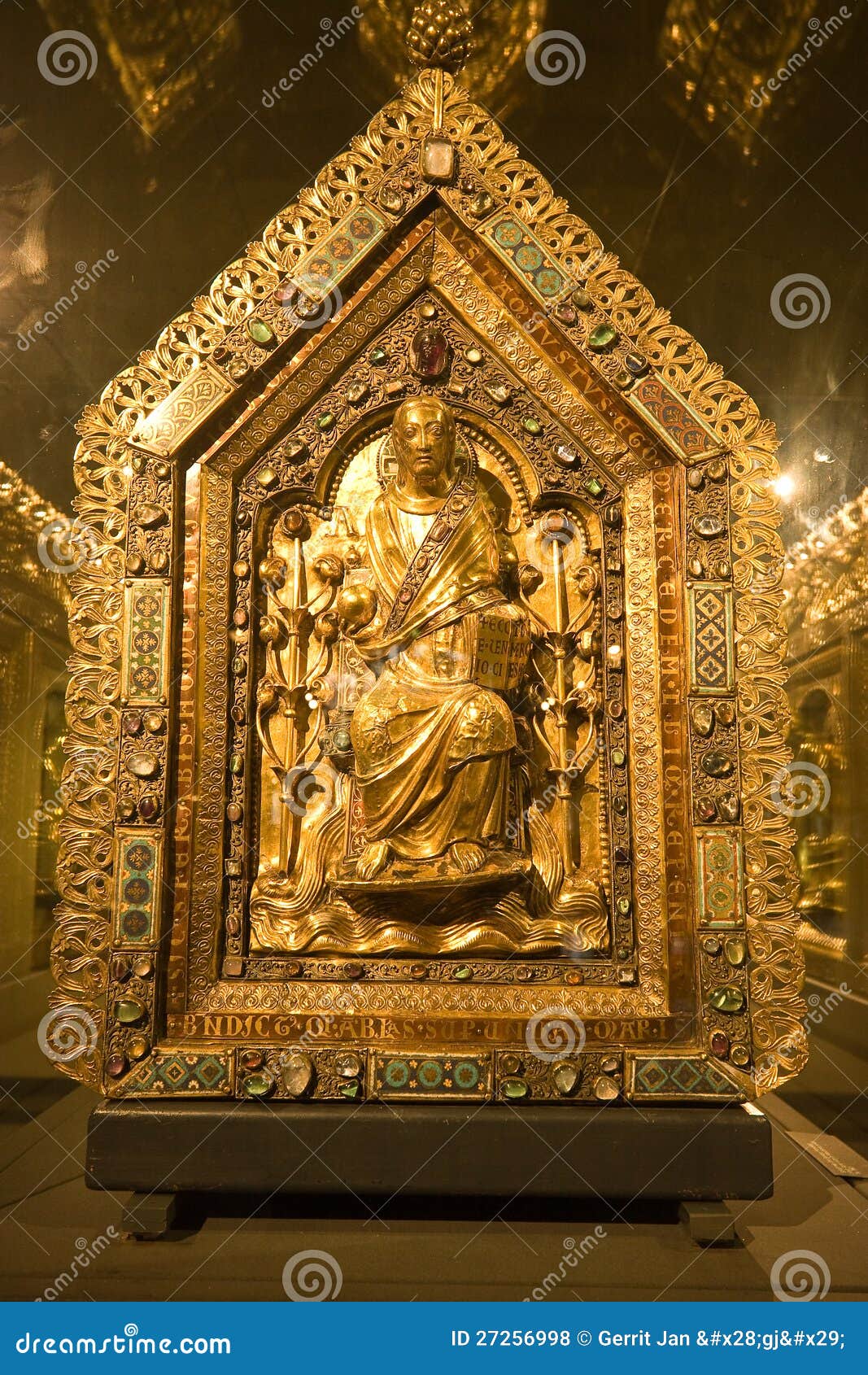 Big golden relic case stock photo. Image of jewelry, copper - 27256998