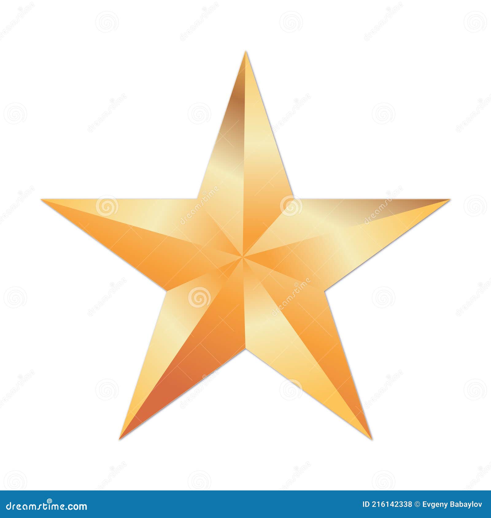 Big Golden Star on White Background - Vector Stock Illustration ...