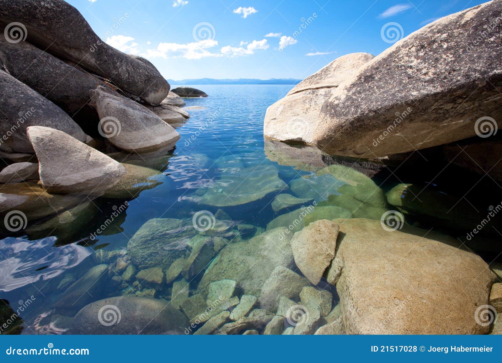 Big Granite Boulders at Pristine Lake Shore Stock Photo - Image of ...