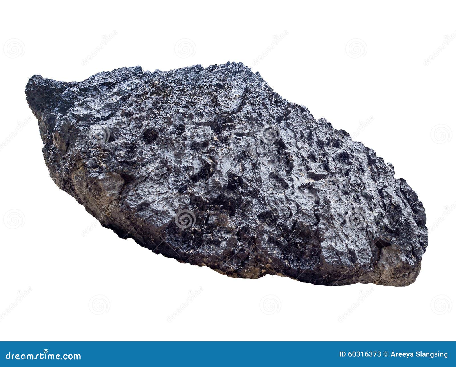 Big Granite Rock Stone, Isolated on White Stock Image - Image of block ...