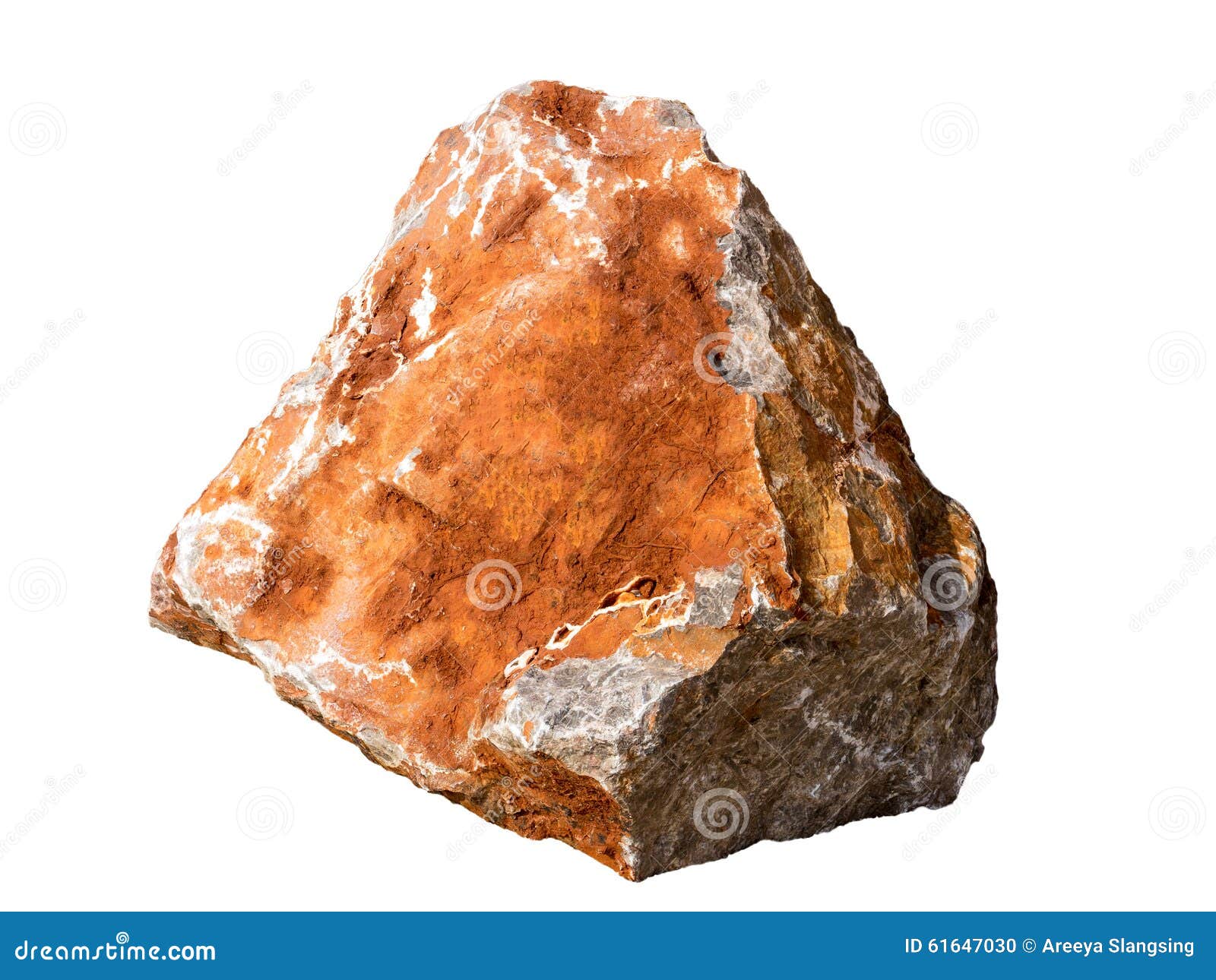 Big Granite Rock Stone Isolated on White Stock Photo - Image of rocky ...