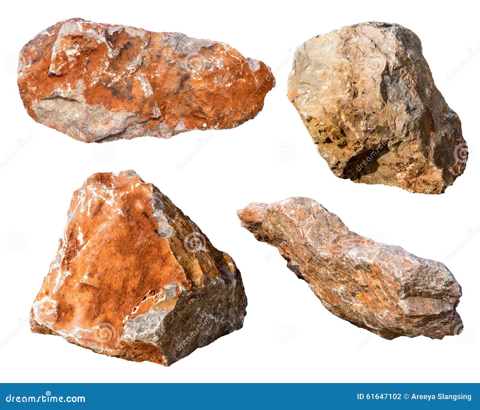 Big Granite Rock Stone Isolated on White Stock Photo - Image of granite ...