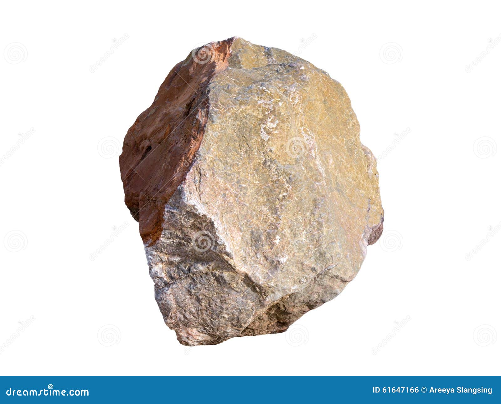 Big Granite Rock Stone Isolated on White Stock Photo - Image of object ...