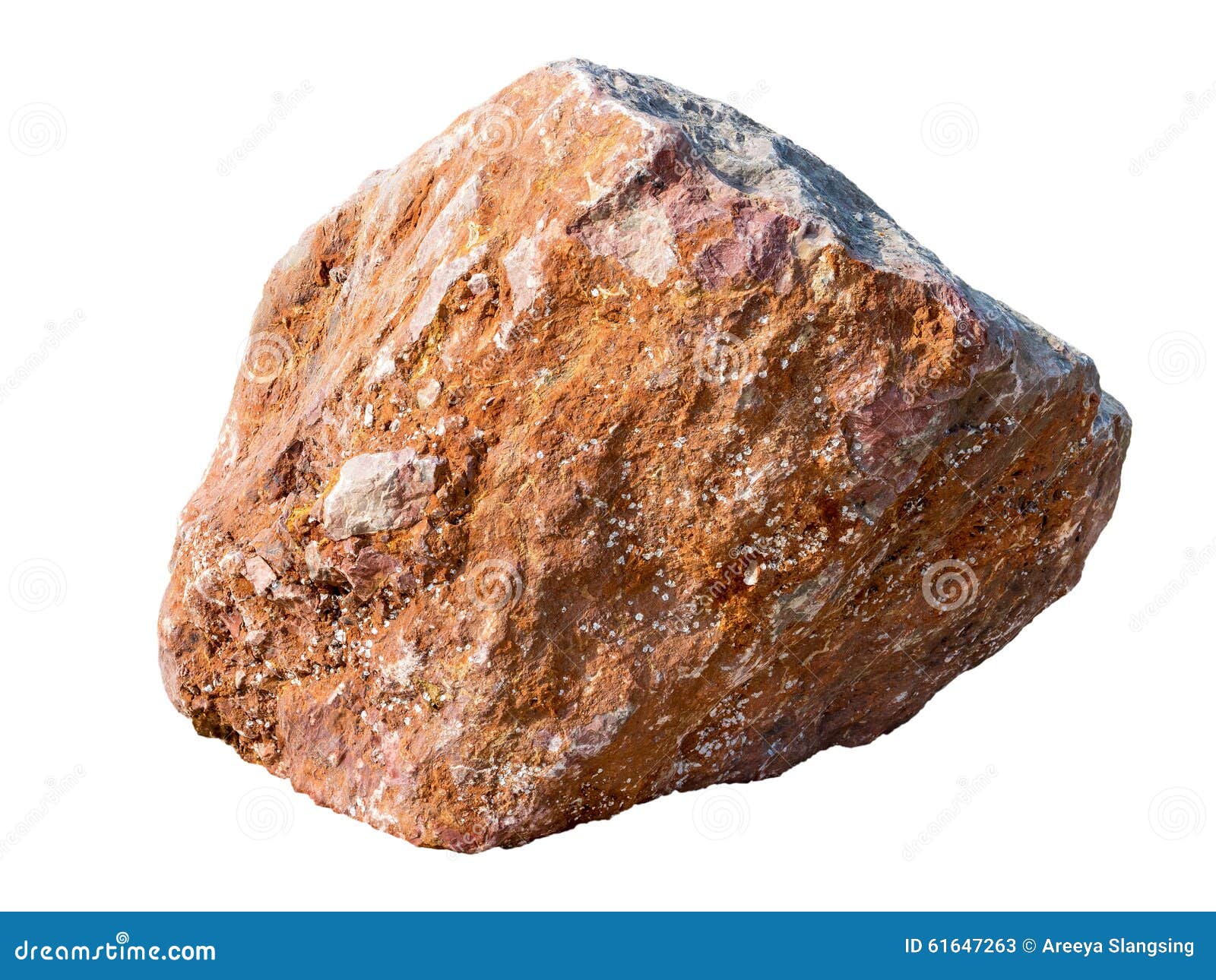 Big Granite Rock Stone Isolated on White Stock Image - Image of ...