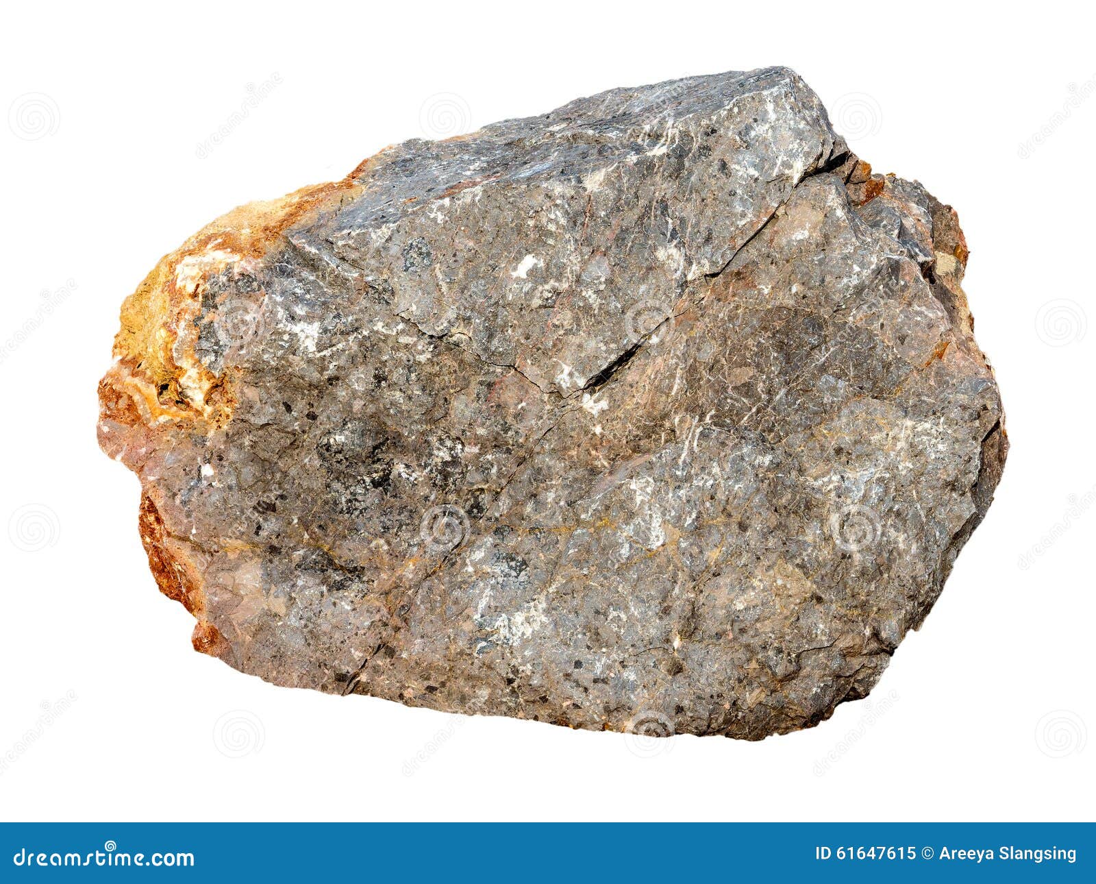 Big Granite Rock Stone Isolated on White Stock Image - Image of ...